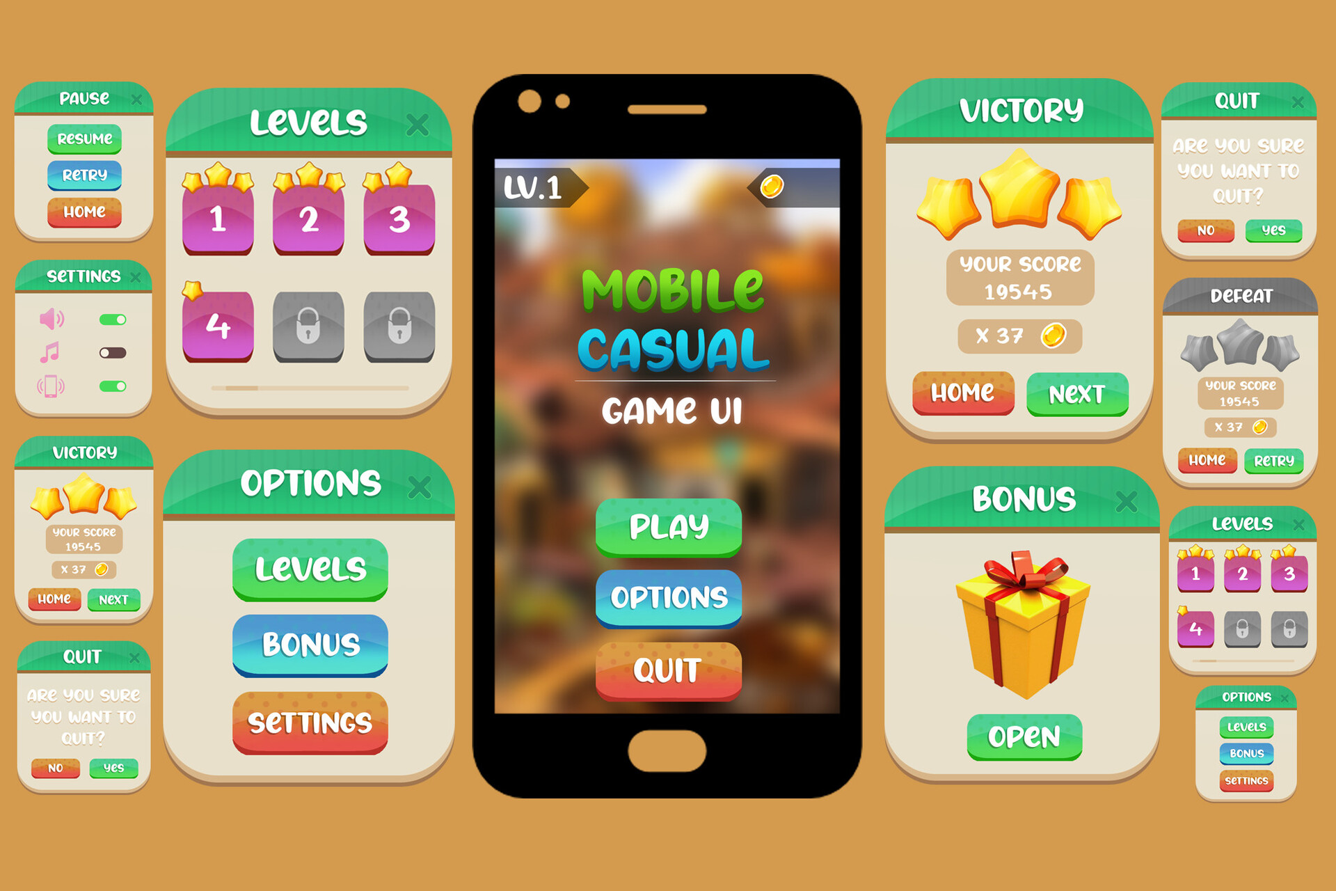 UI Master - Mobile Game Casual GUI Kit --UI Master UI Master - Mobile Game Casual GUI Kit --UI Master