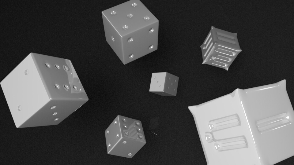 ArtStation - Standard and Custom Dice 3D models