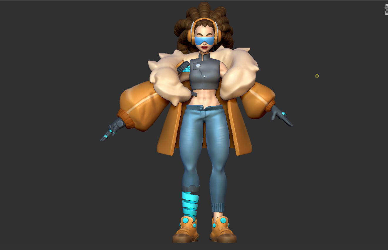 ArtStation - WIP - Eletricity Girl