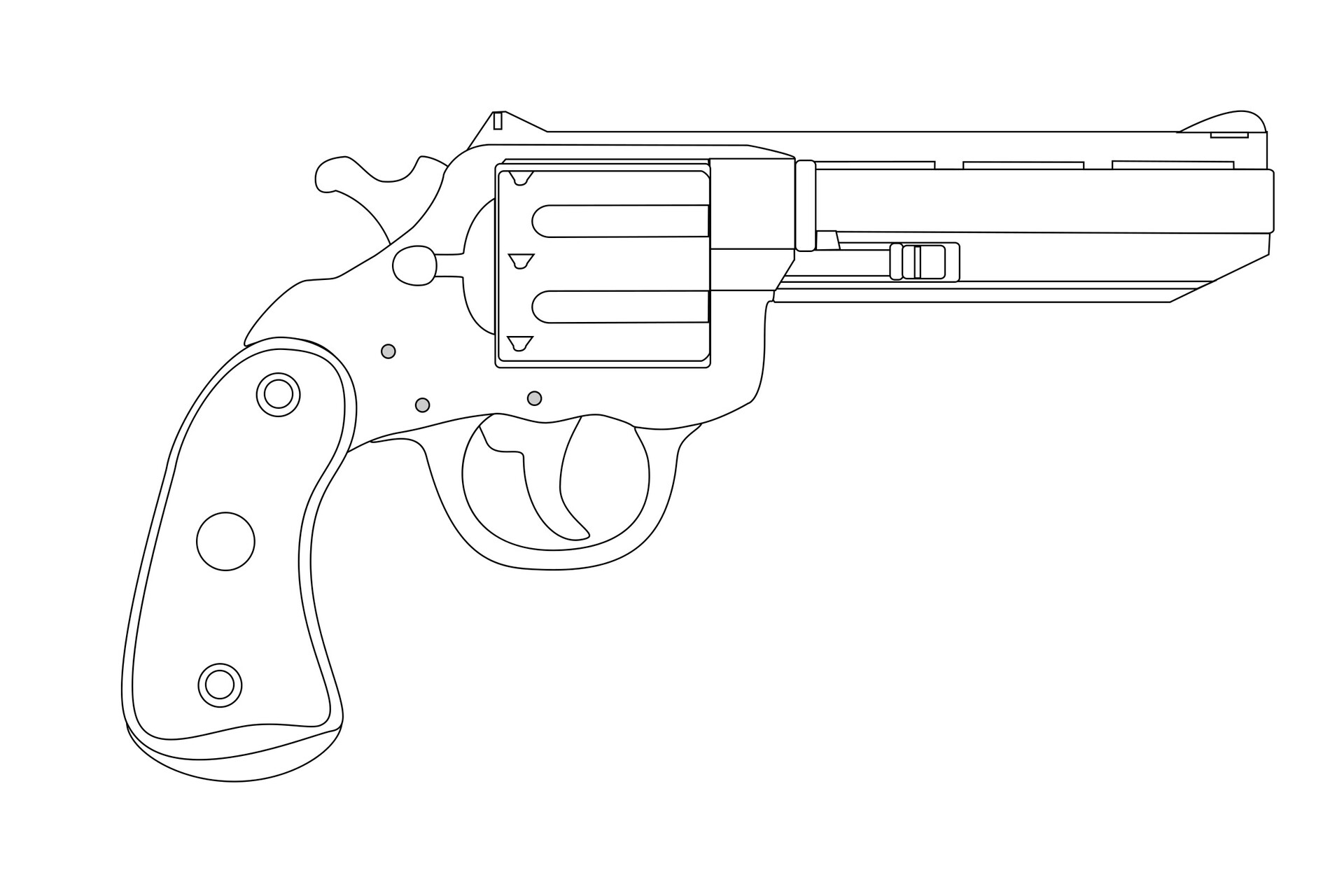 Colt Revolver Outline