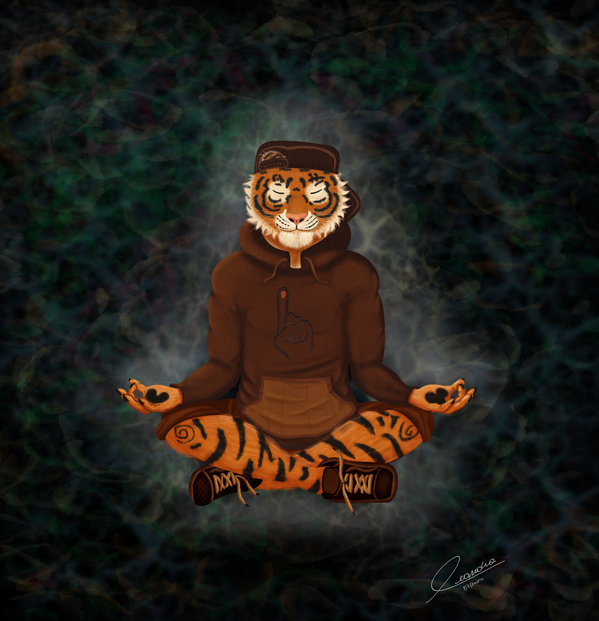 ArtStation - TIGER MEDITATING