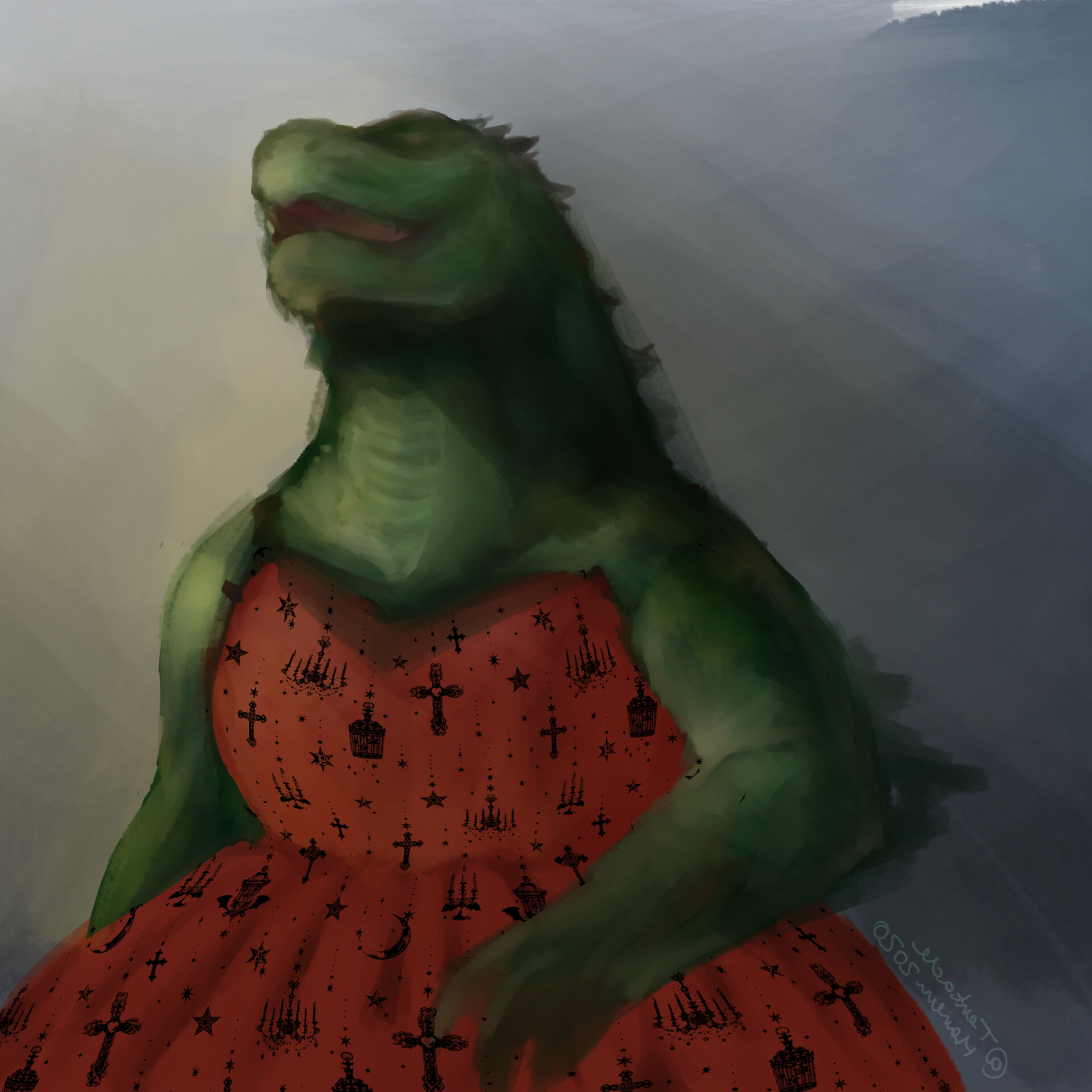 ArtStation - Godzilla in Angelic Pretty holy lantern