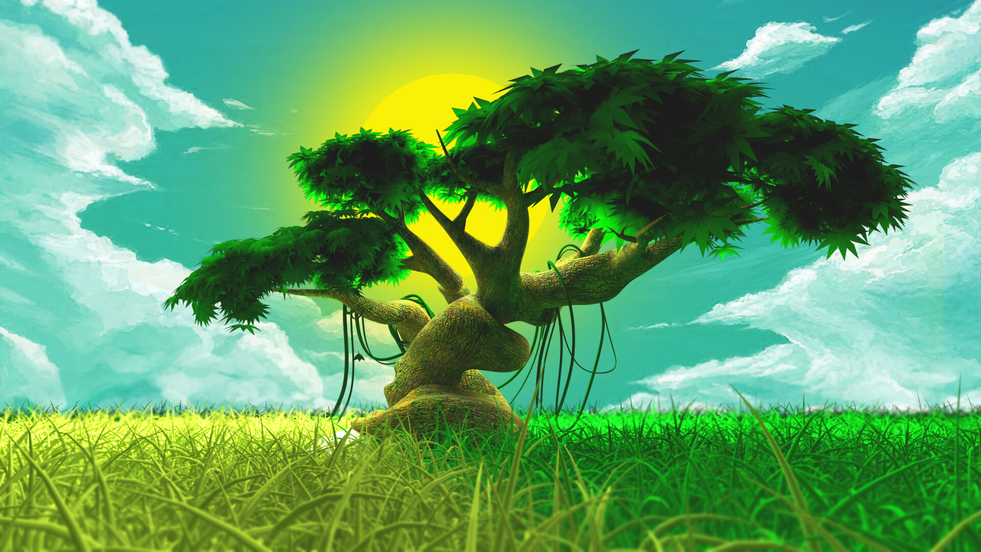 ArtStation - A simple tree inspired from anim movies