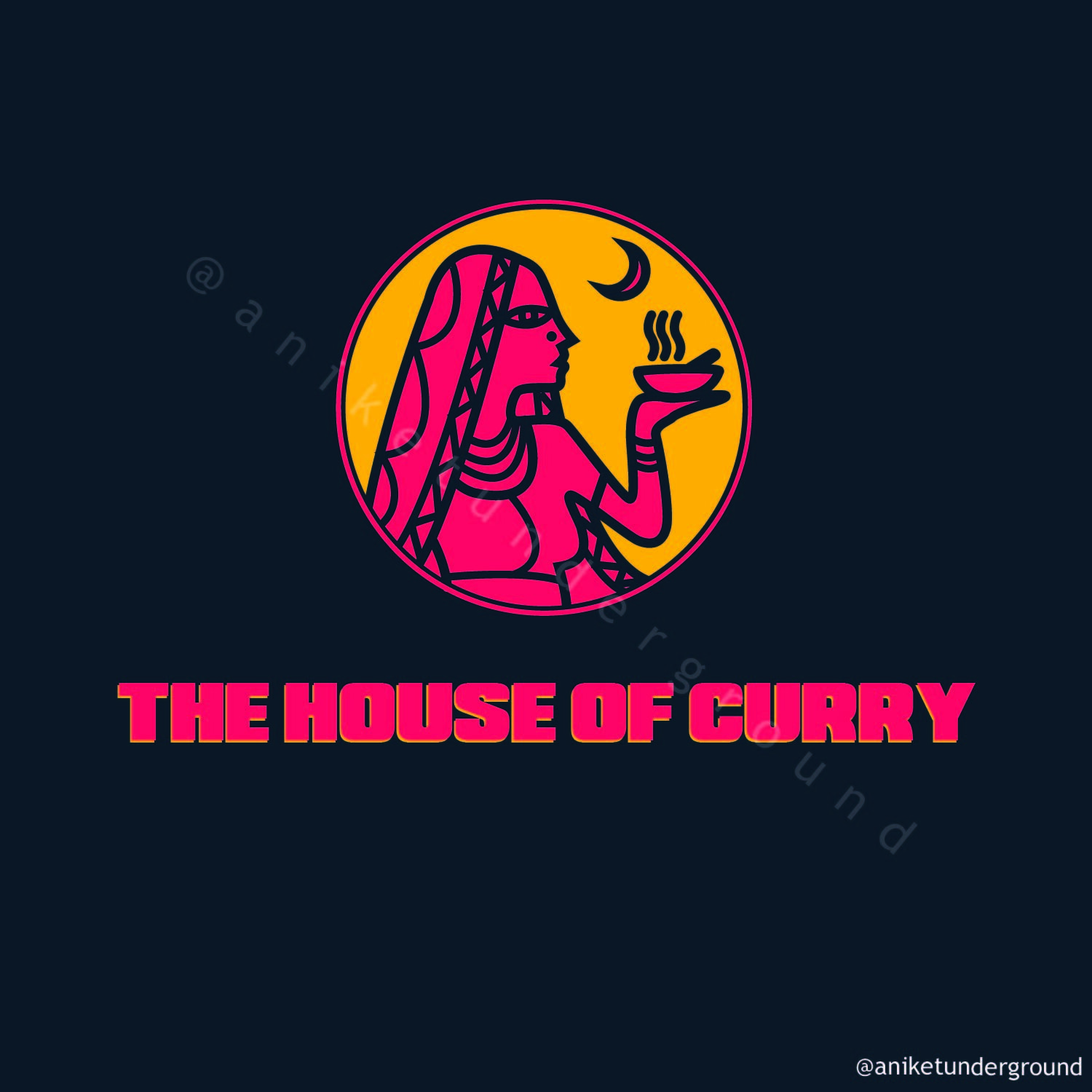 ArtStation - Modern Indian Resto-Bar Logo Design | The Curry House