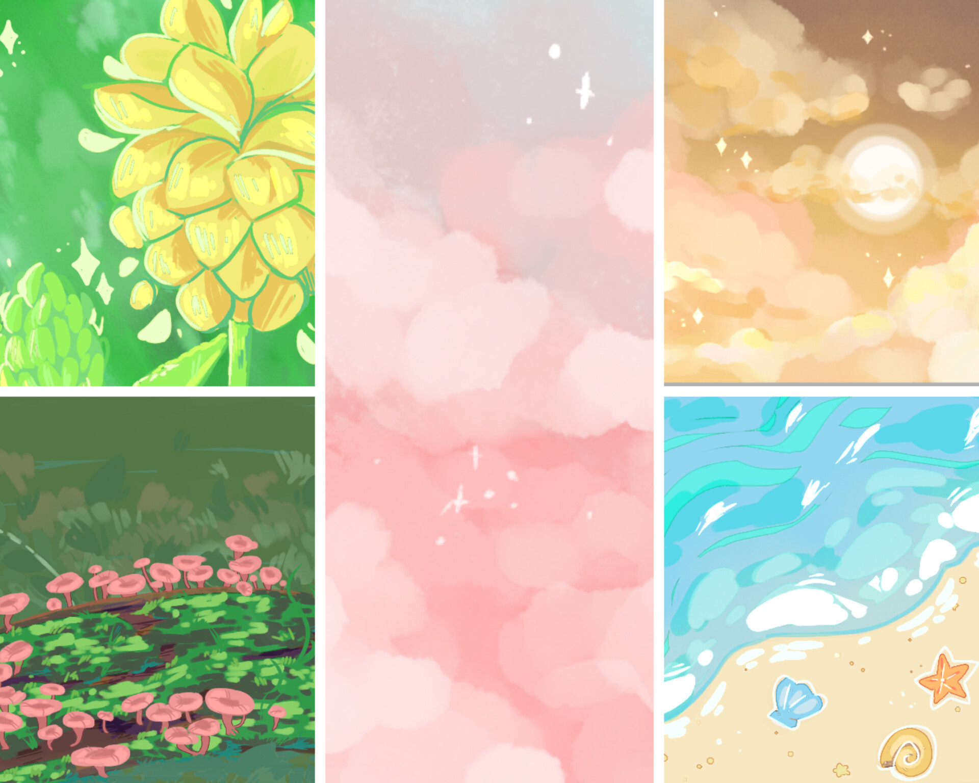 ArtStation - Pastel backgrounds