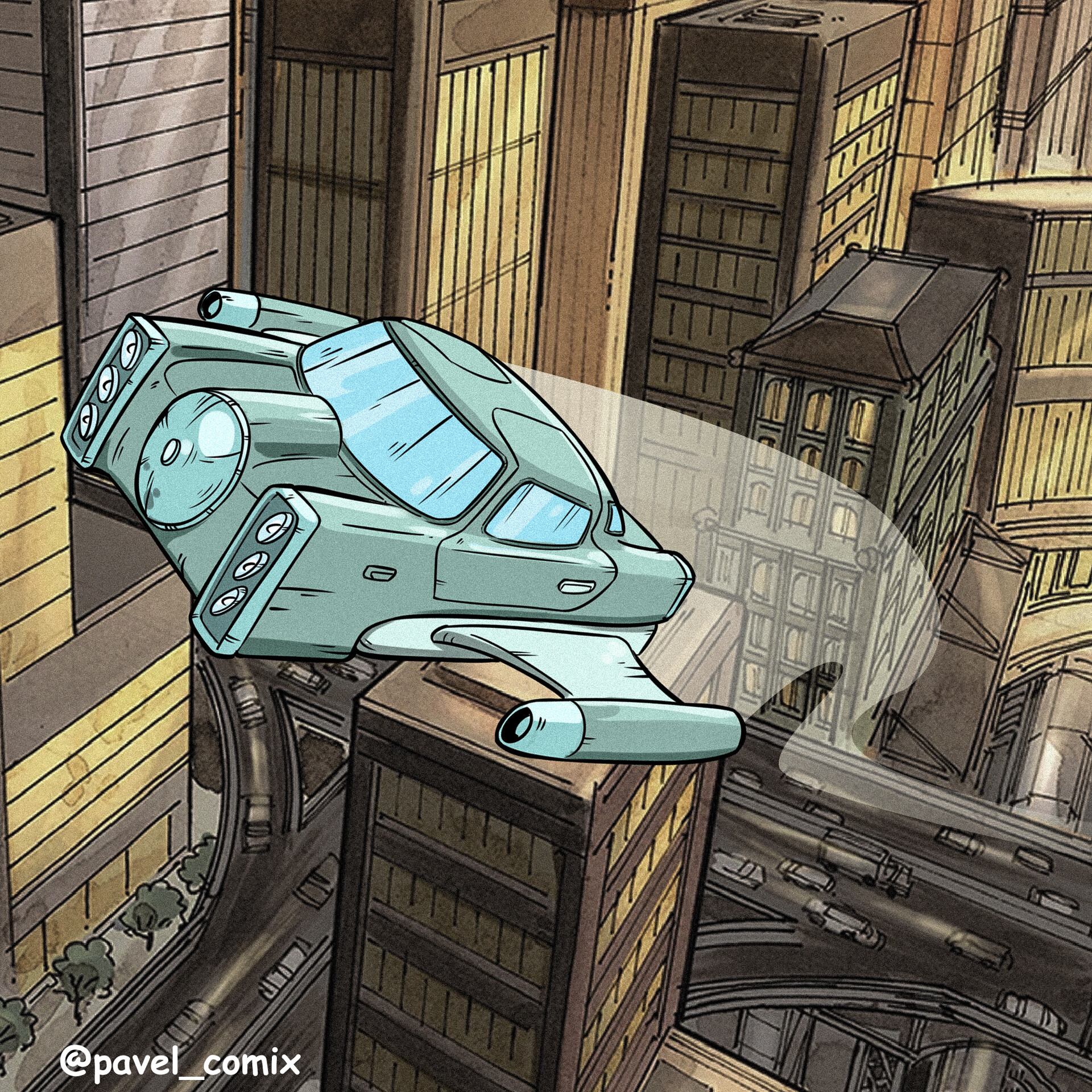 Pavel Yachmenev - How to draw flying car