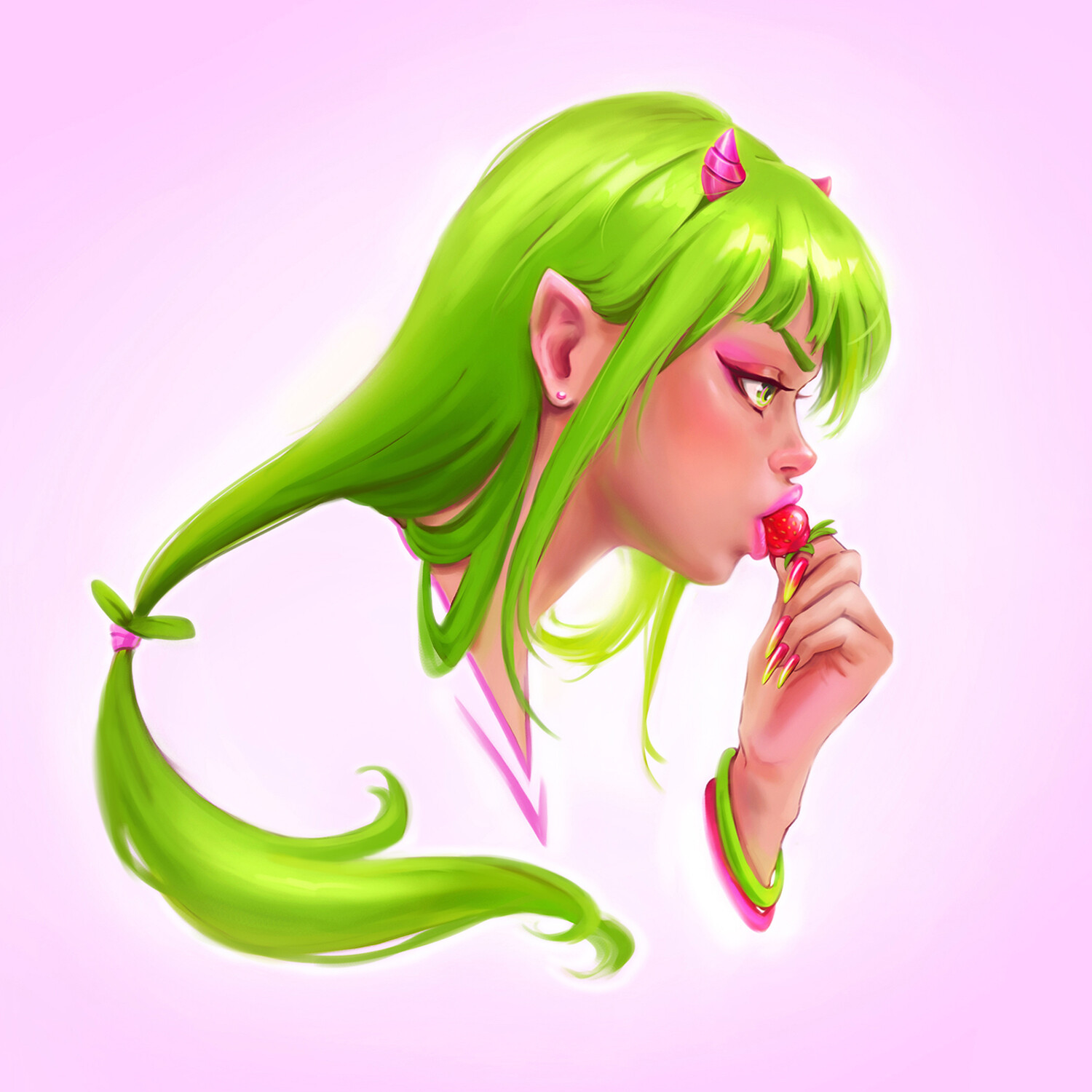 ArtStation - Strawberry demon