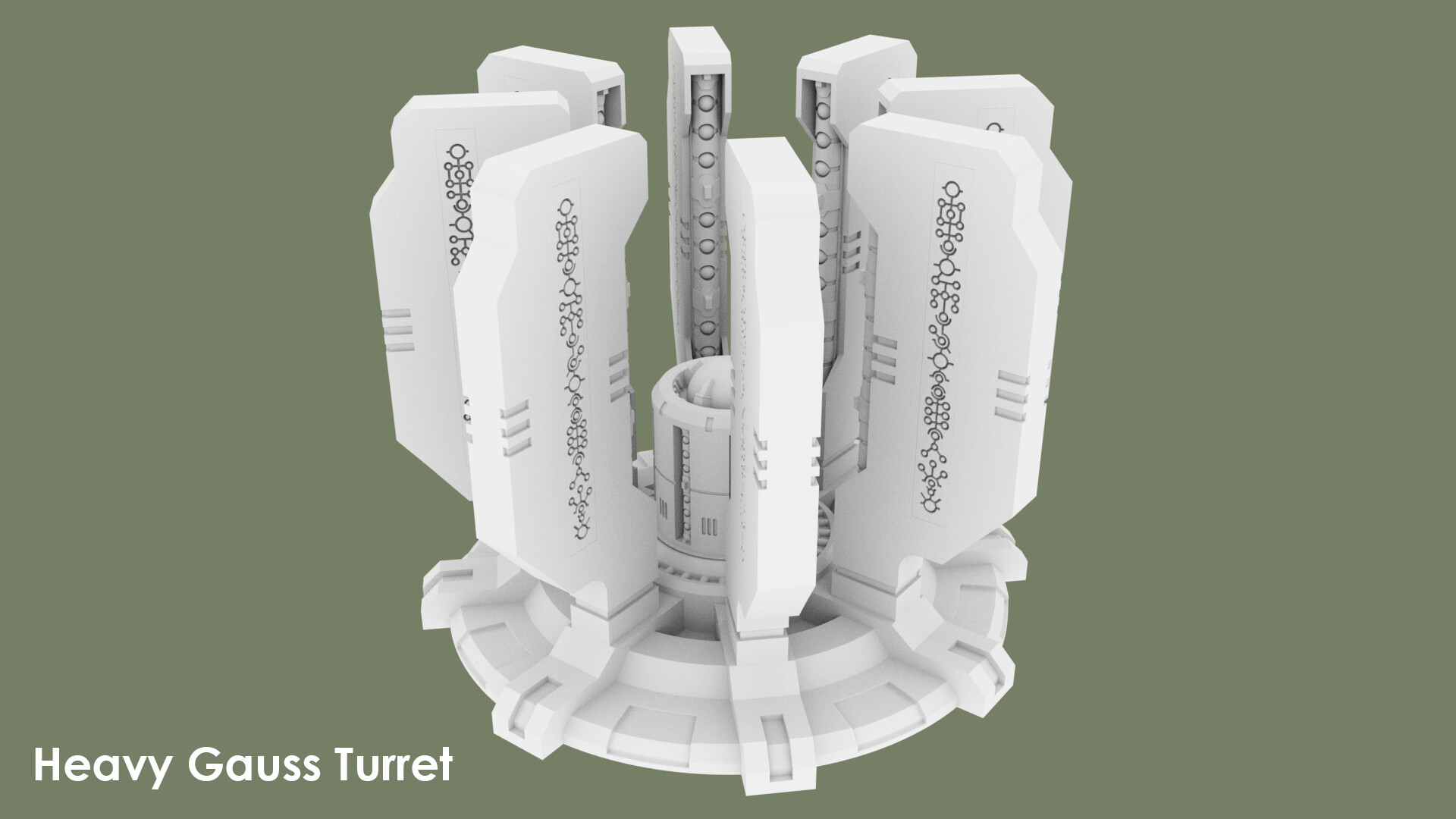 Sean H Bullough - 3D Printable Necron Terrain - DOW Themed Set