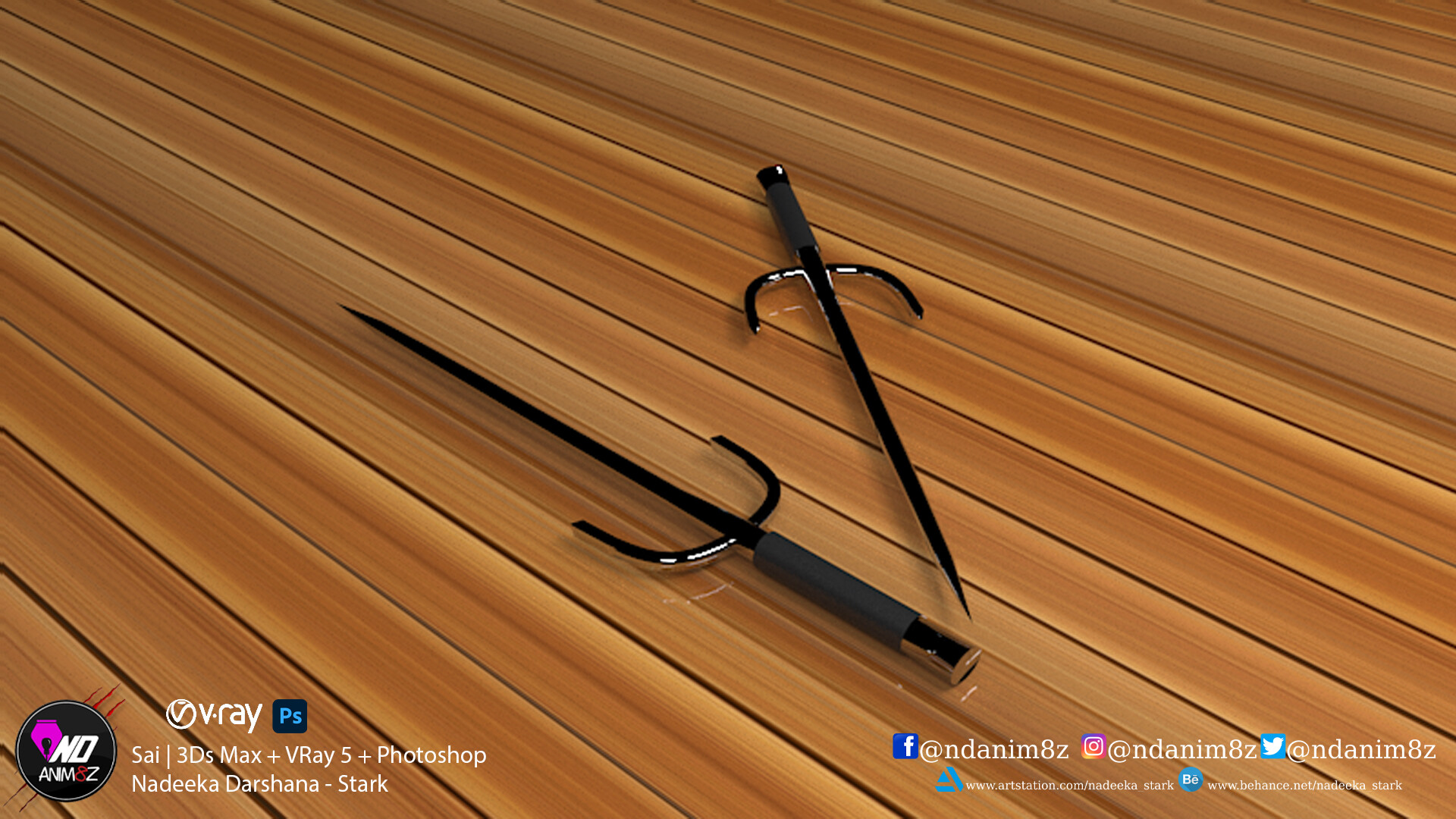ArtStation - Sai Weapon - 3D