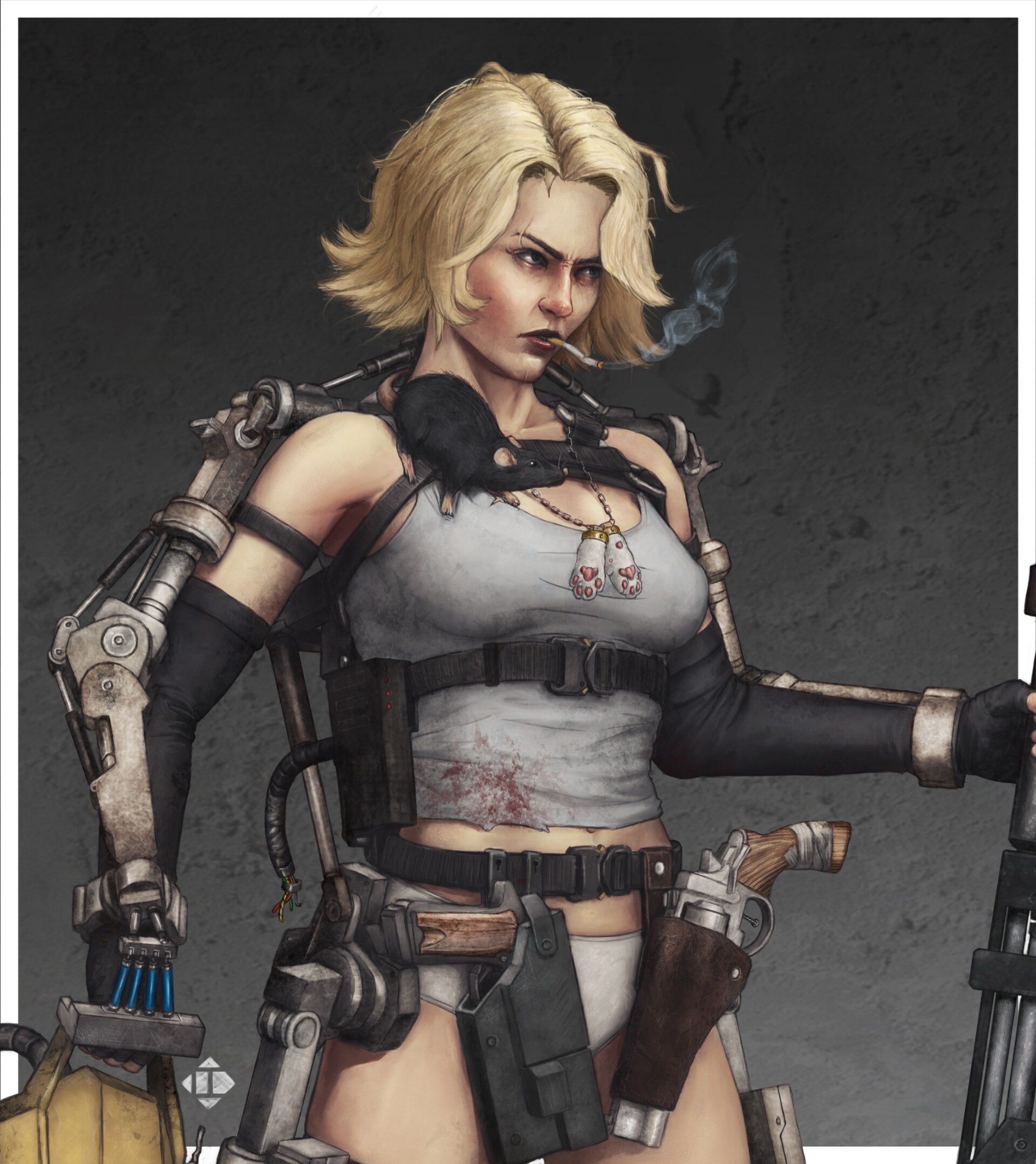 Artstation Cyberpunk 2020 Trpg Female Character Art