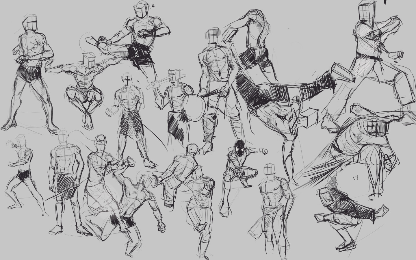 ArtStation - Warm up poses