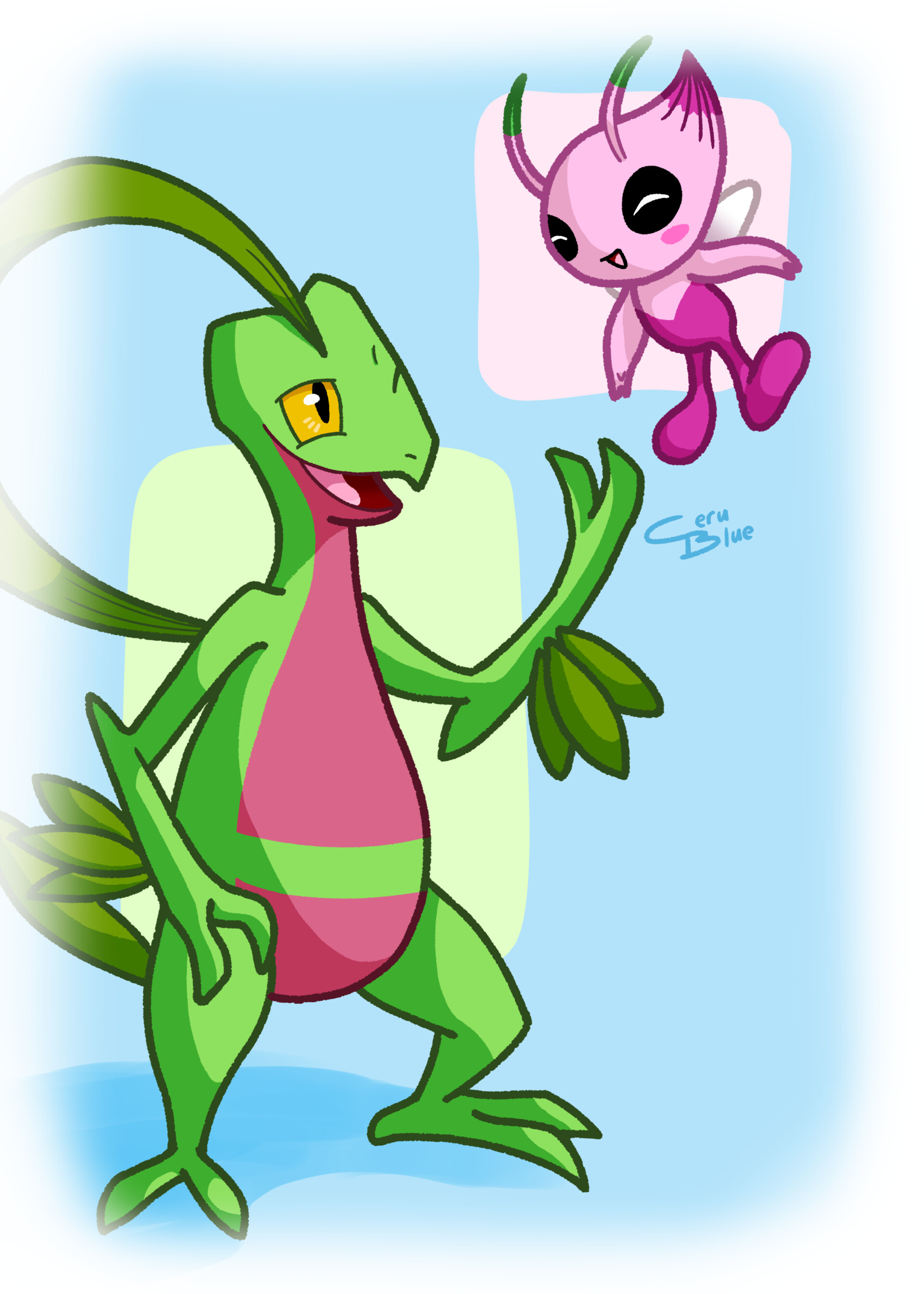 cerubloo - Grovyle & Celebi