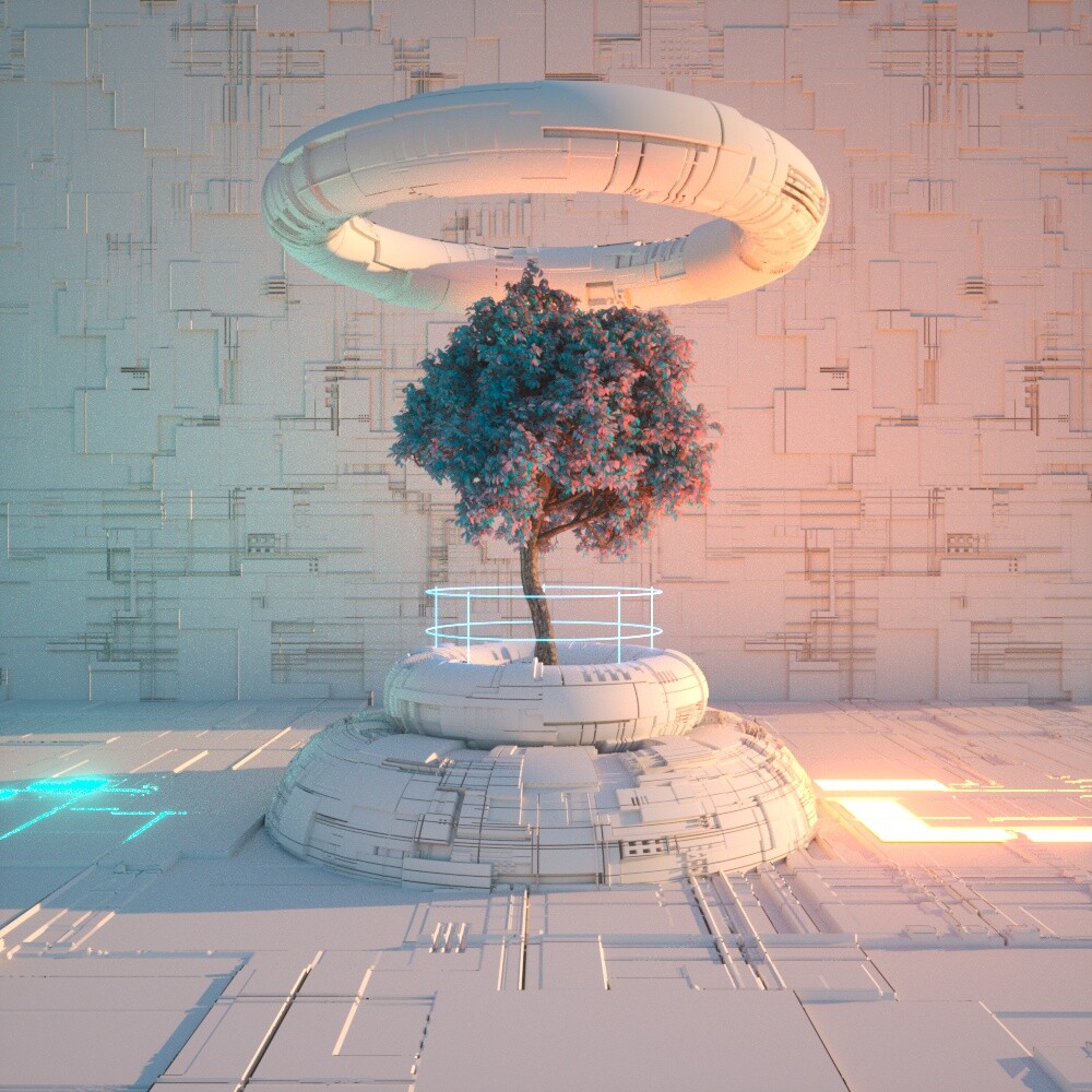 ArtStation - tree inside torus