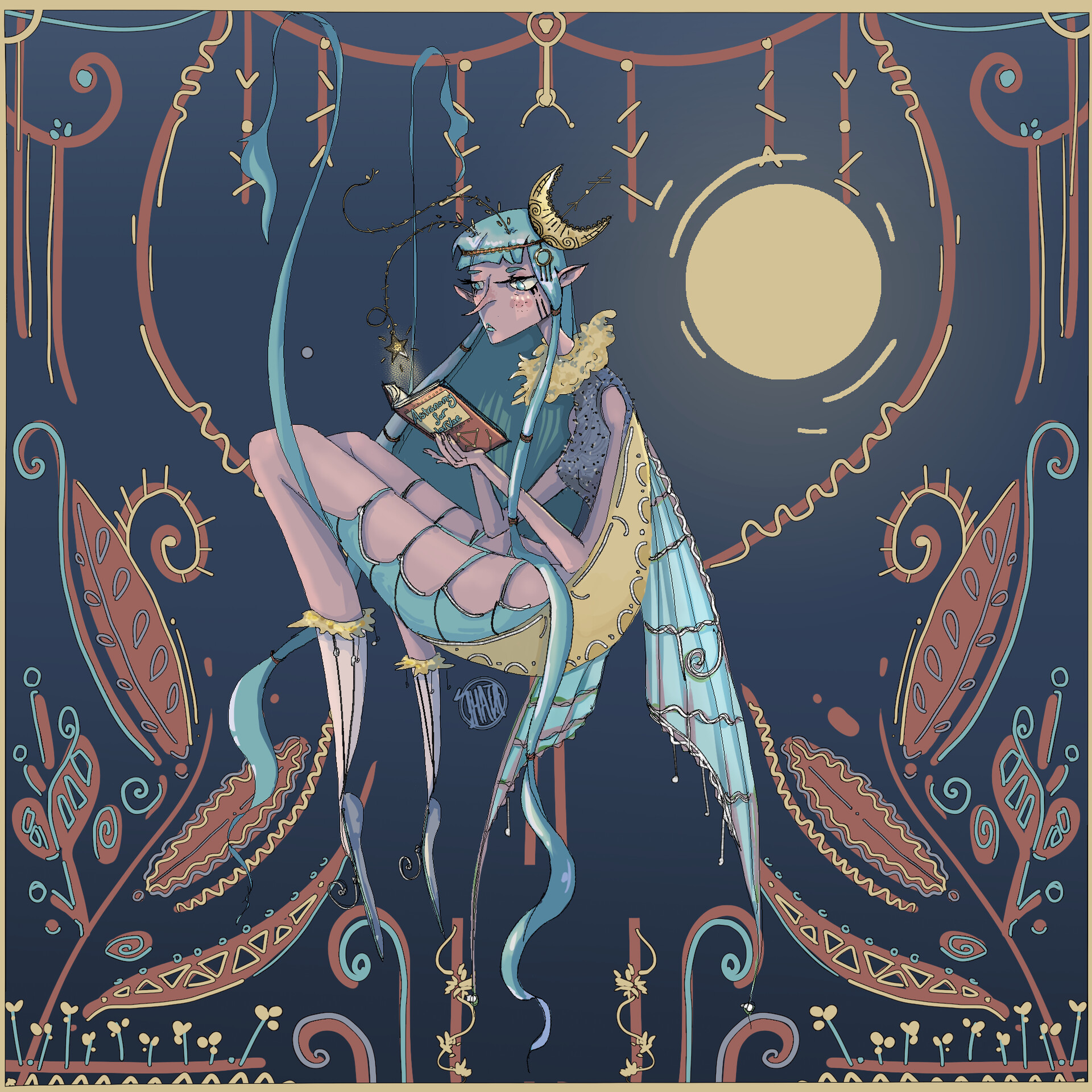 ArtStation - Luna Moth Illustration