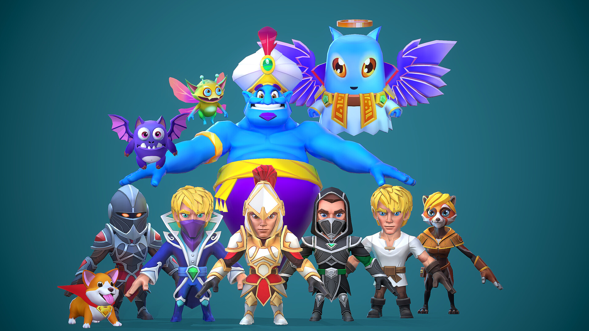 ArtStation - Magic Archer: Hero hunt for gold and glory - the main heroes