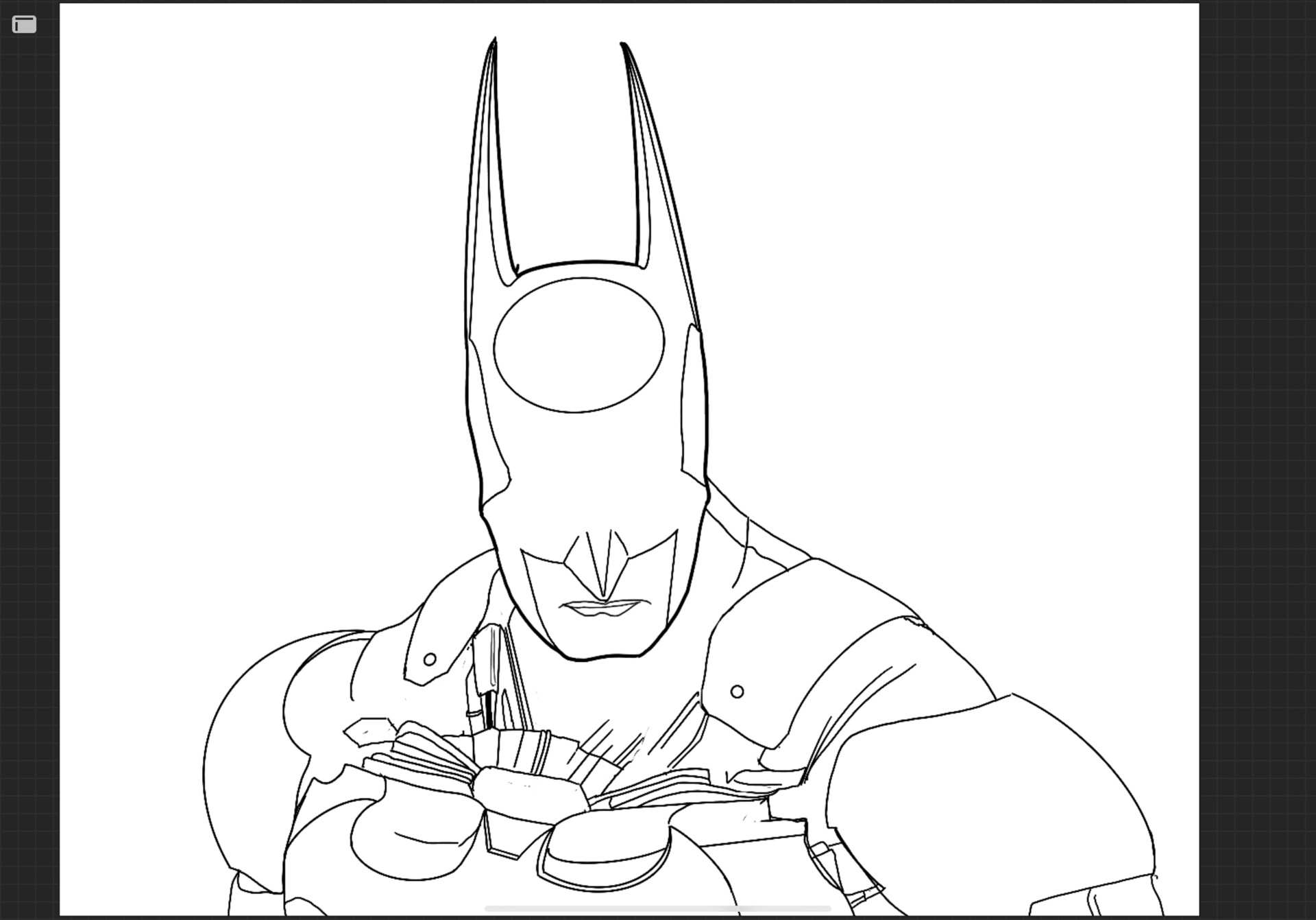 how to draw the arkham knight easy