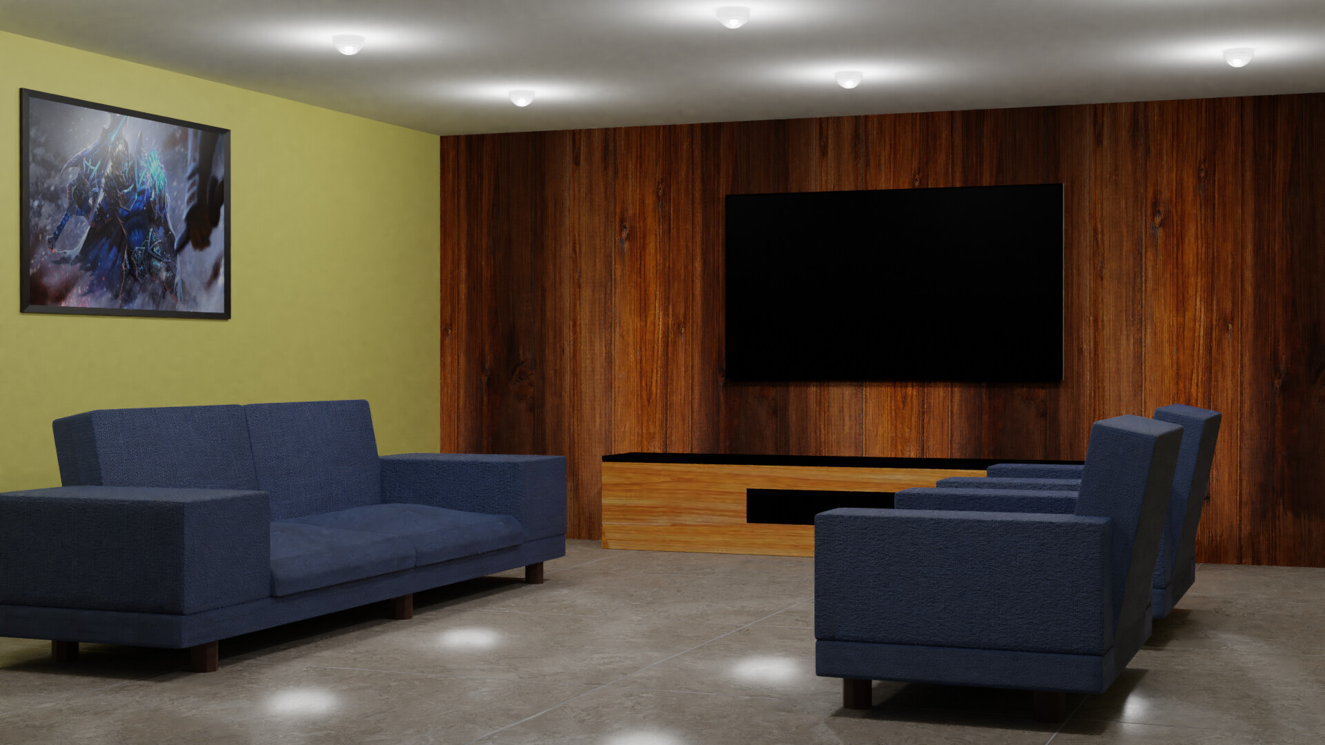 ArtStation - Living Hall Interior