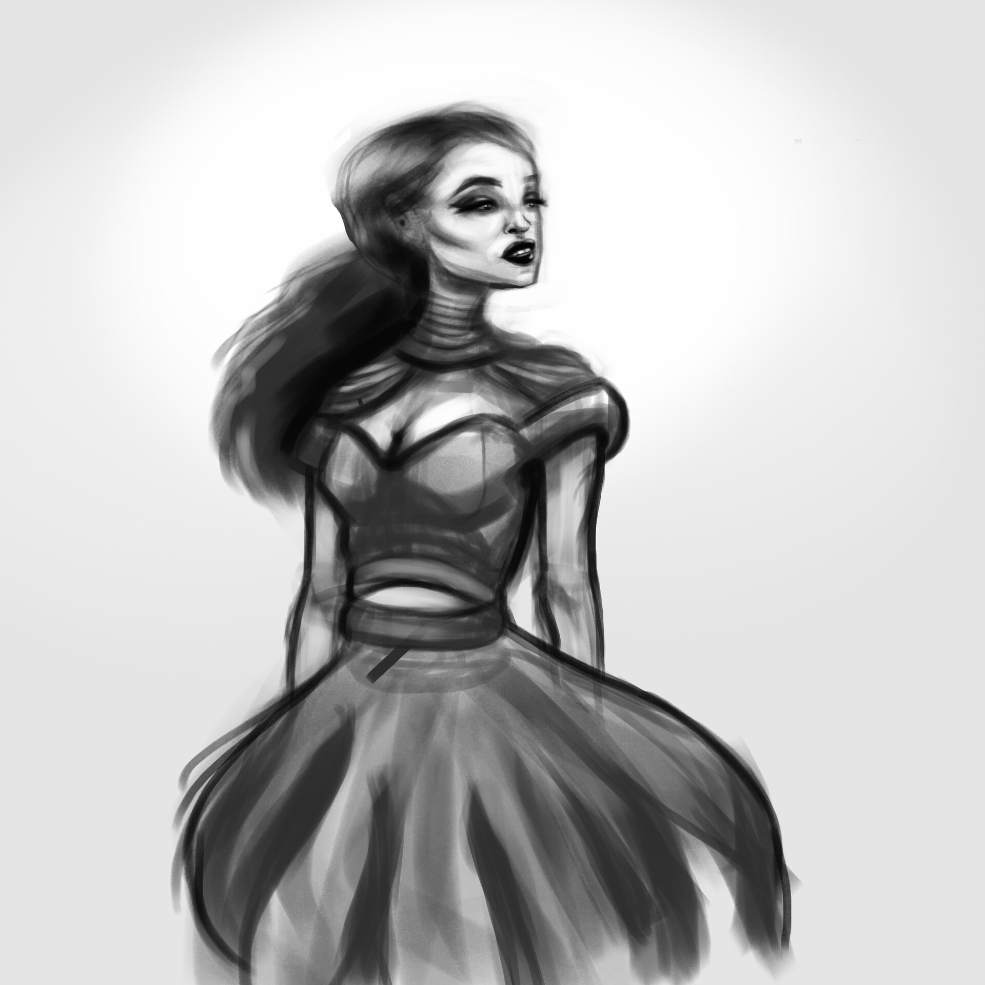 Mary Marsh - Digital Painting Portraits - The Greyscale Collection