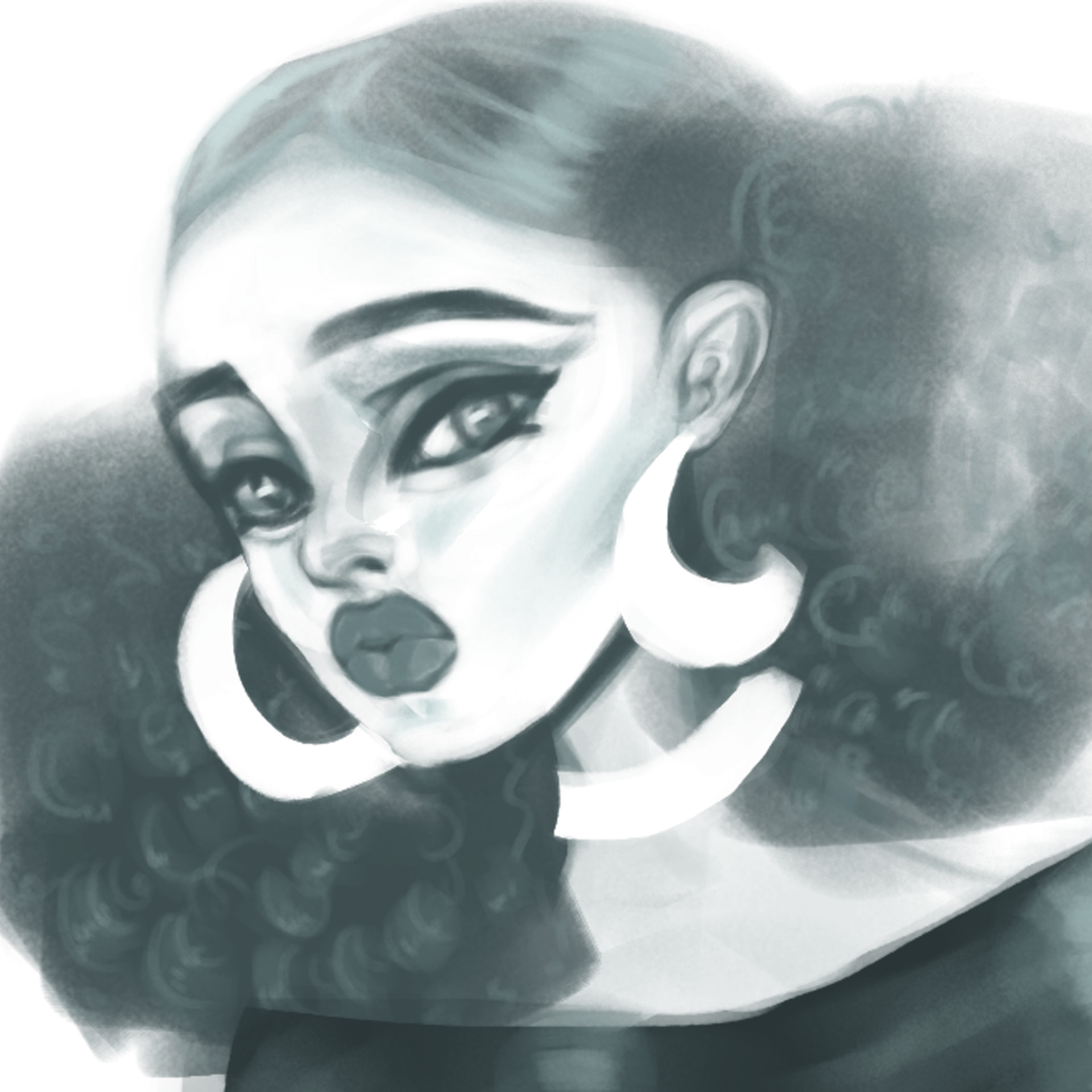 Mary Marsh - Digital Painting Portraits - The Greyscale Collection