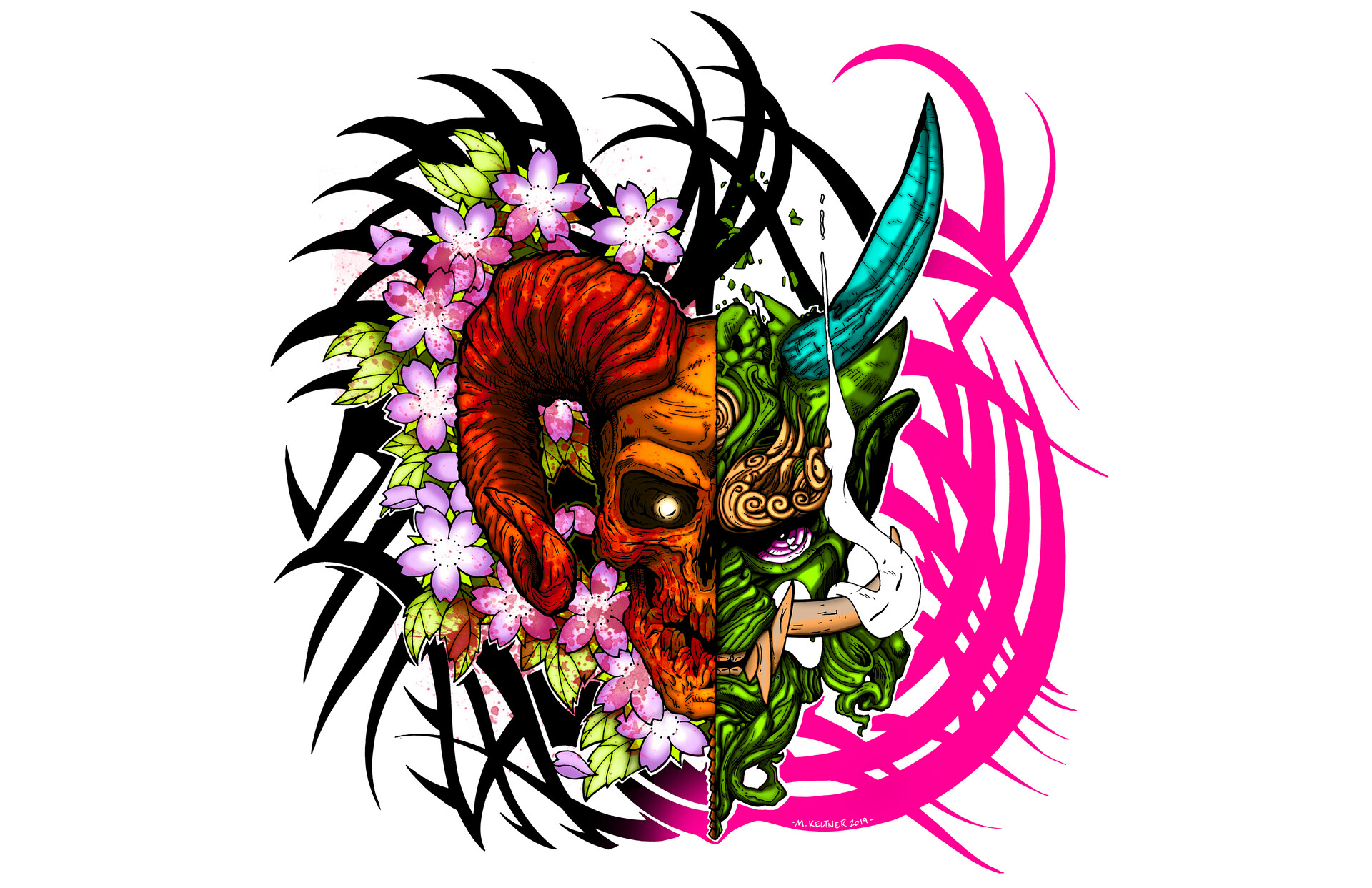 ArtStation - Oni Death Skull