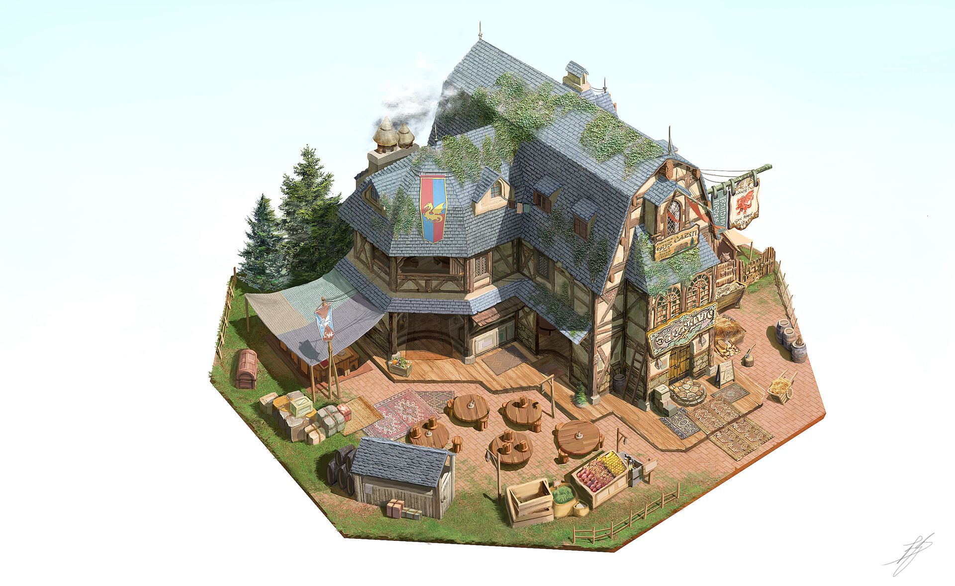 ArtStation - medieval pub