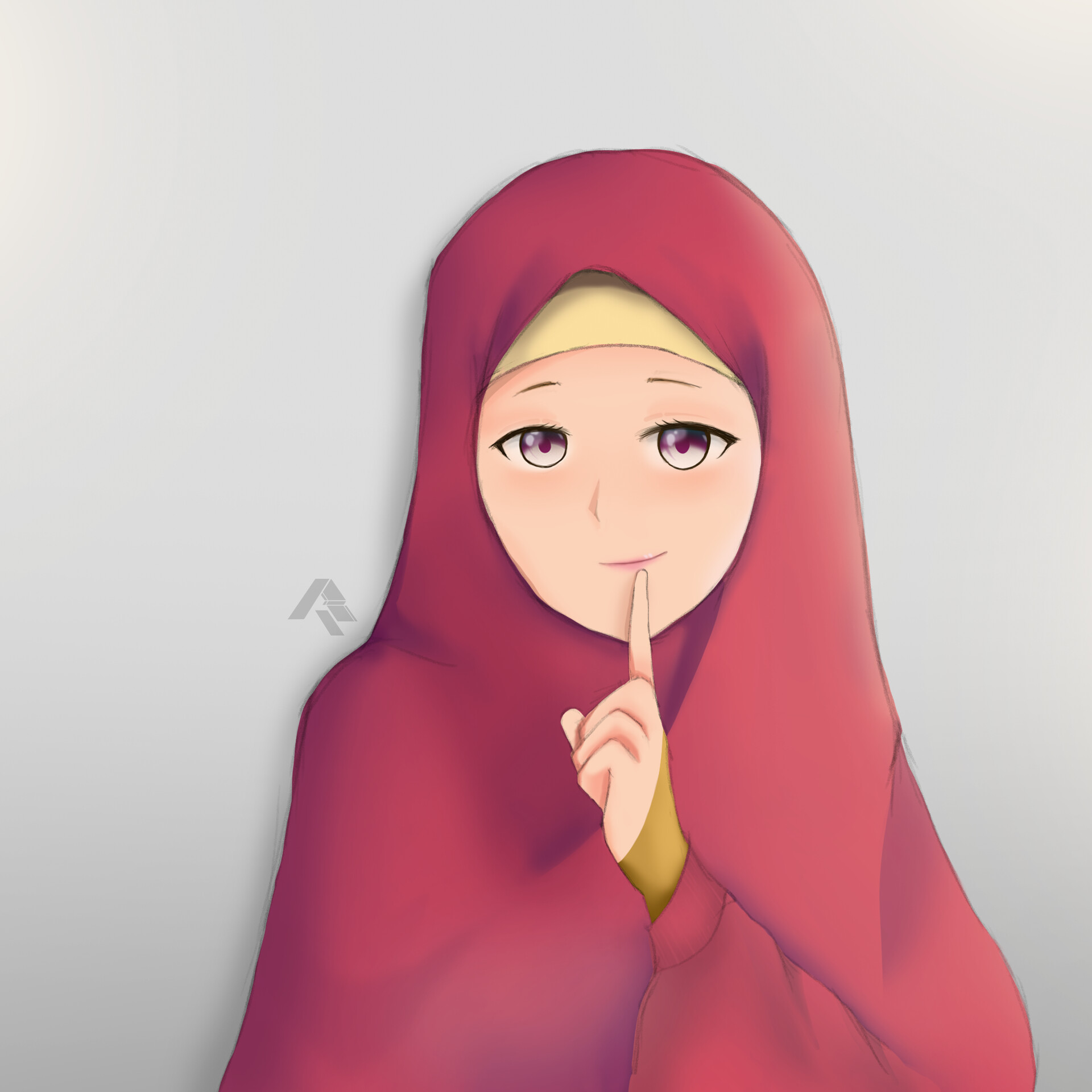 how to draw hijab girl