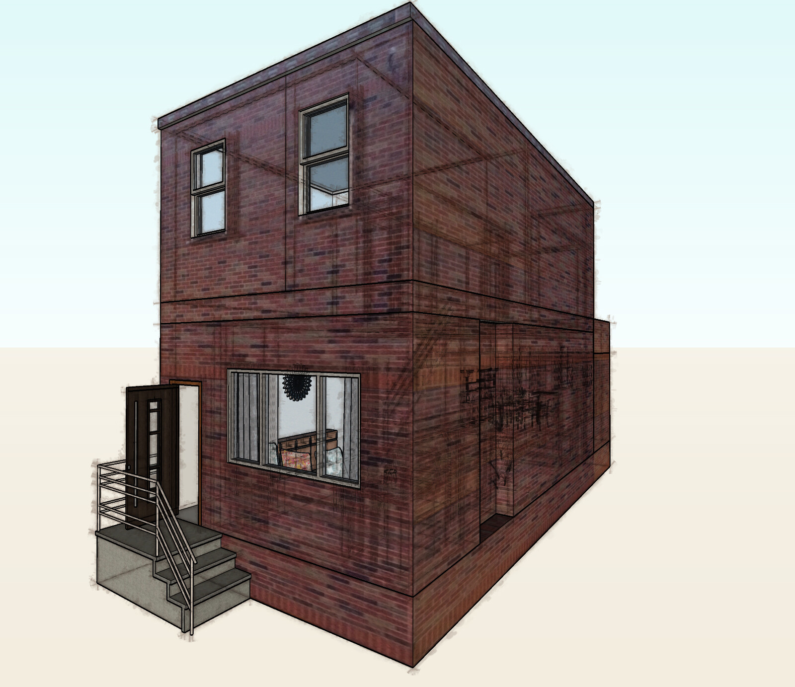 ArtStation - Row House | Sketchup