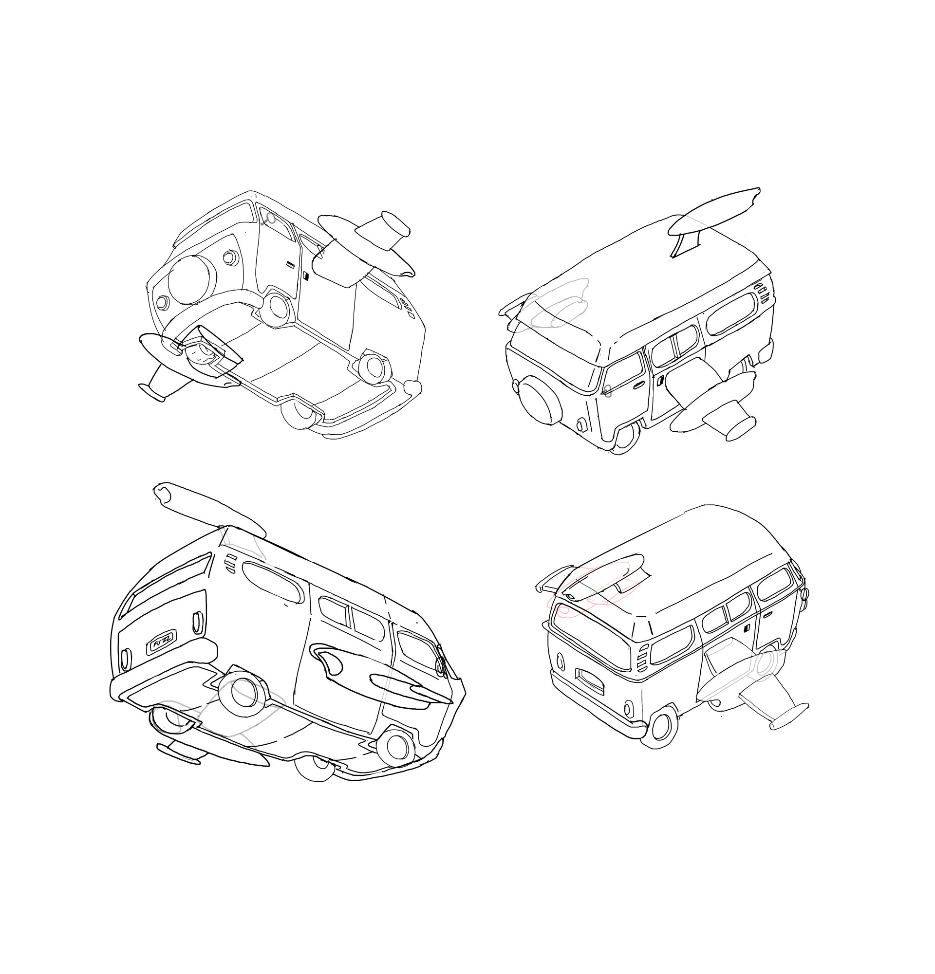 ArtStation - Spaceship Van Model Sheet