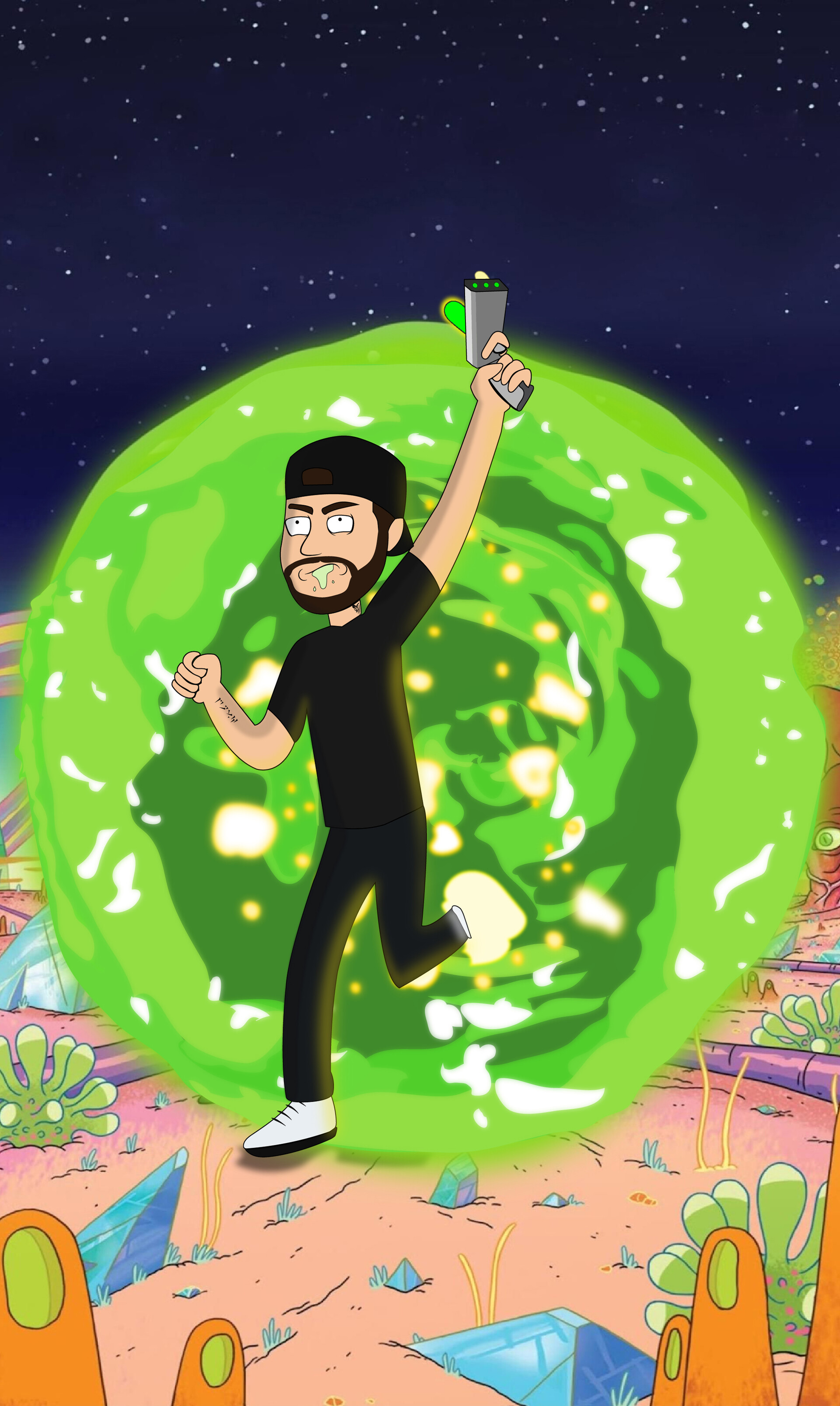 how to draw someone rick and morty style