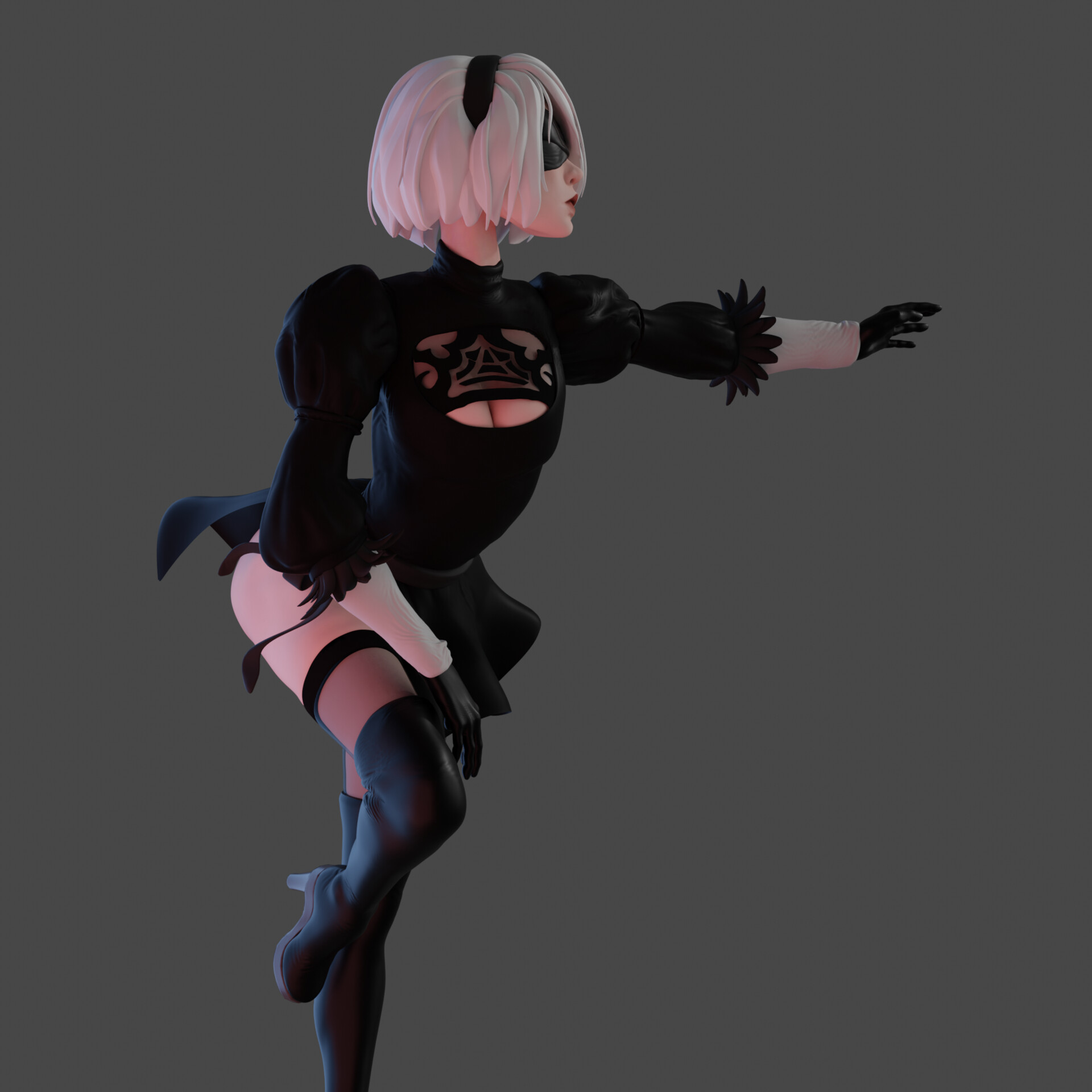 Katia Vasylenko - 2B stylized character fanart