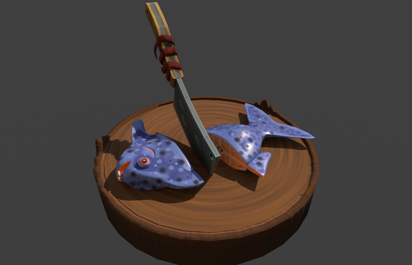 ArtStation - stylized fish scene