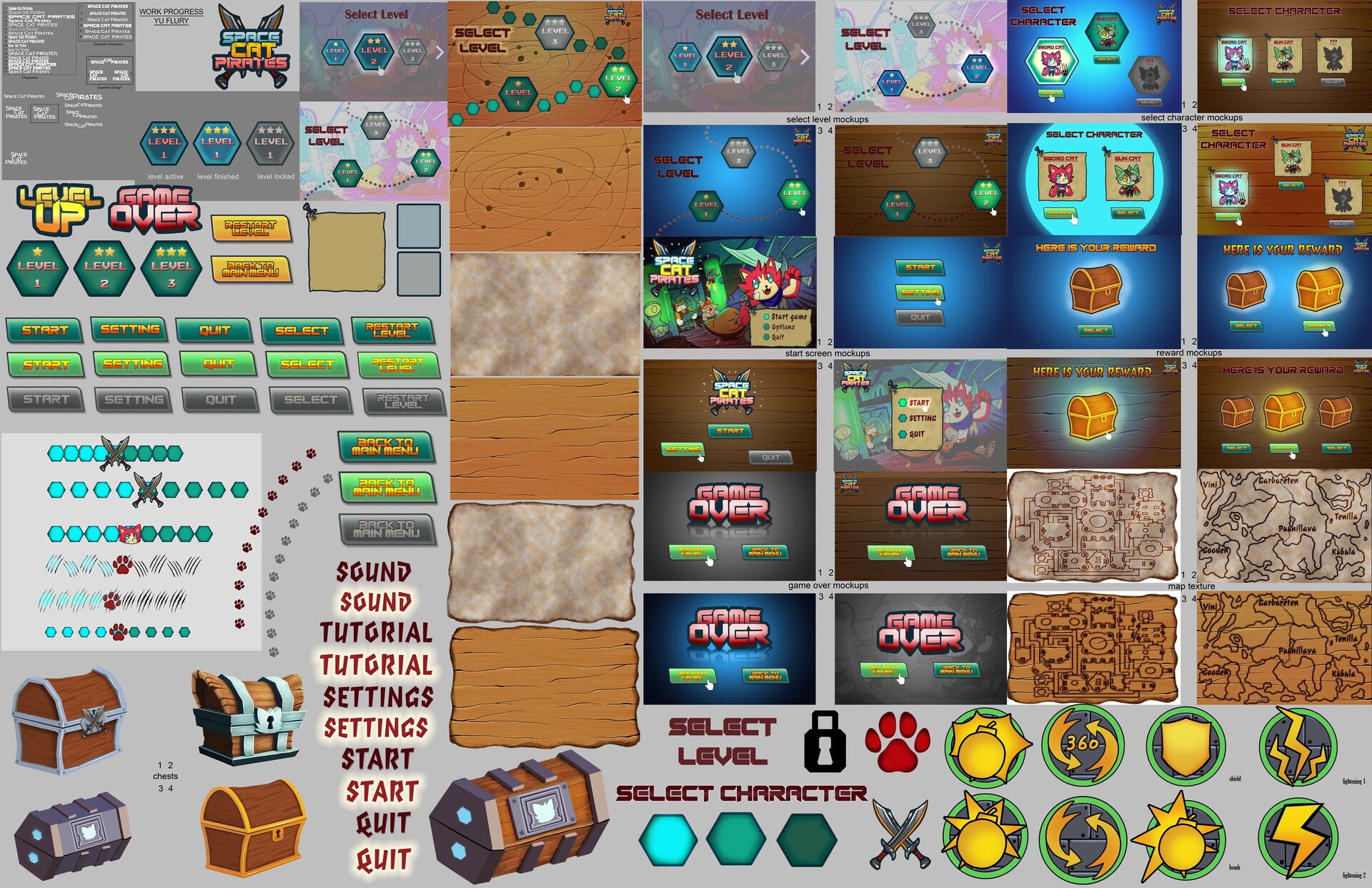 ArtStation - Game UI - Cat Game