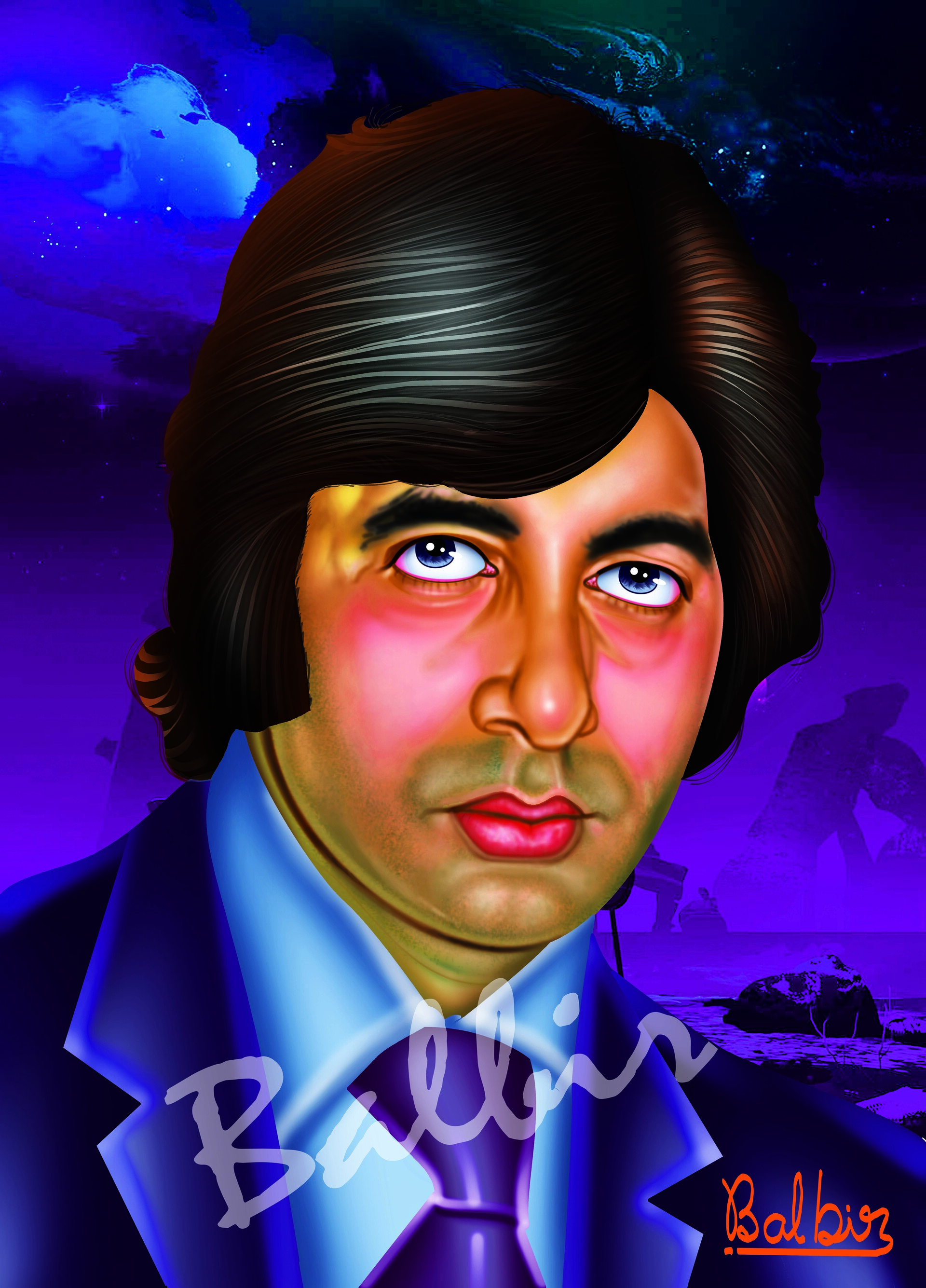 ArtStation - Amitabh Portrait