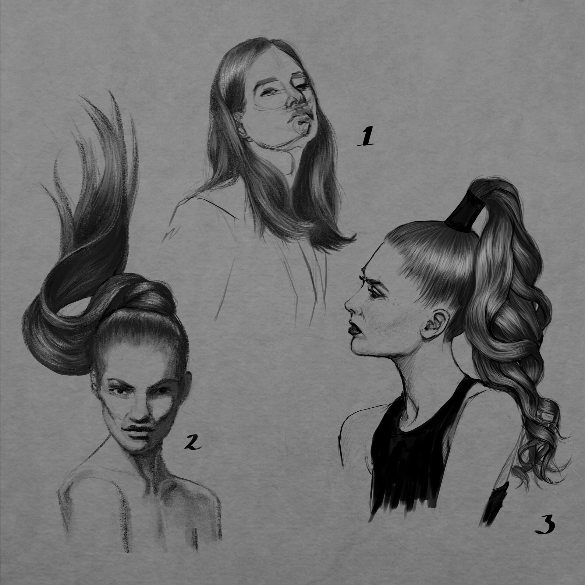 ArtStation - Study - Hair