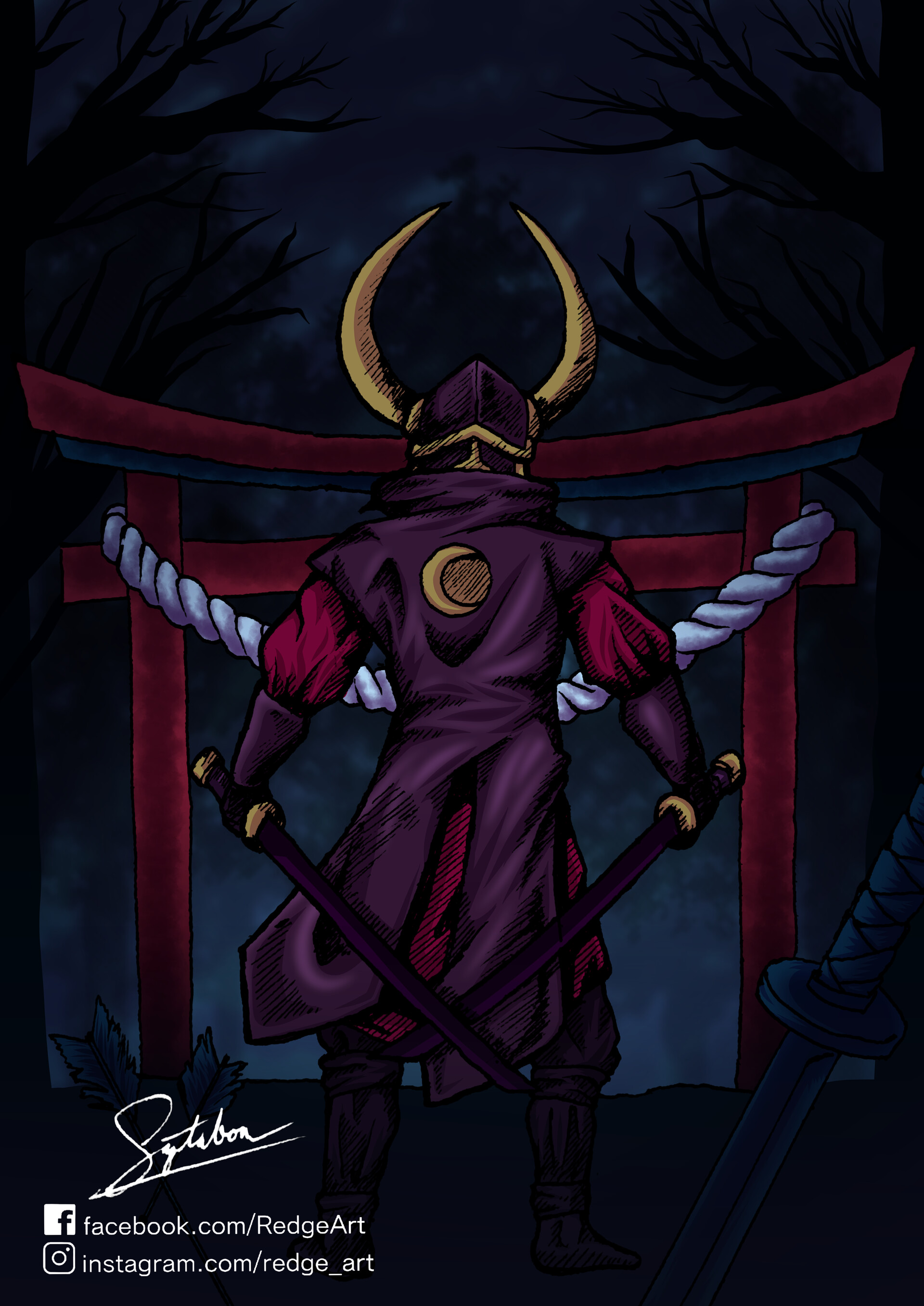 ArtStation - Horned - Samurai