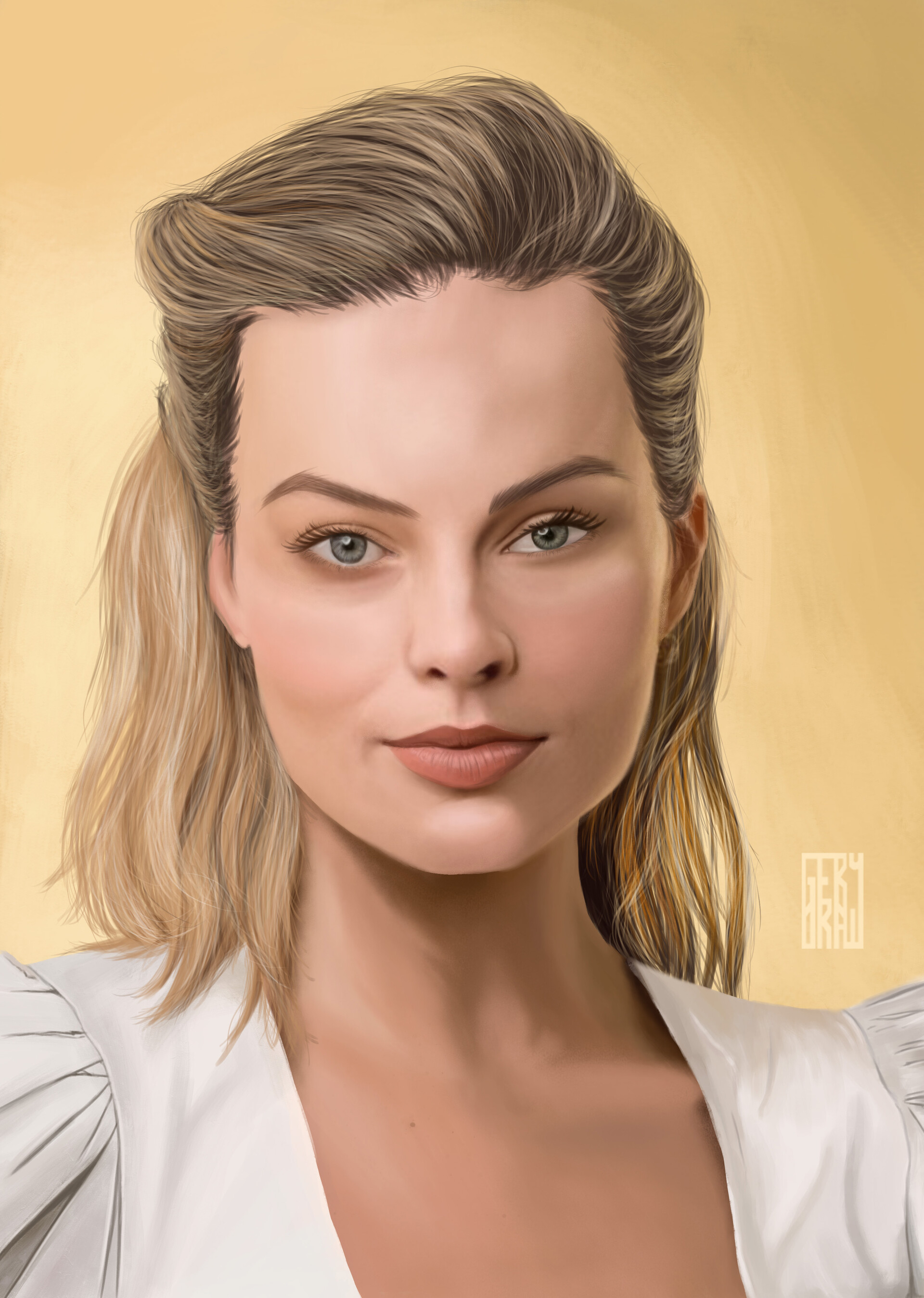 ArtStation - Margot Robbie Digital Paint