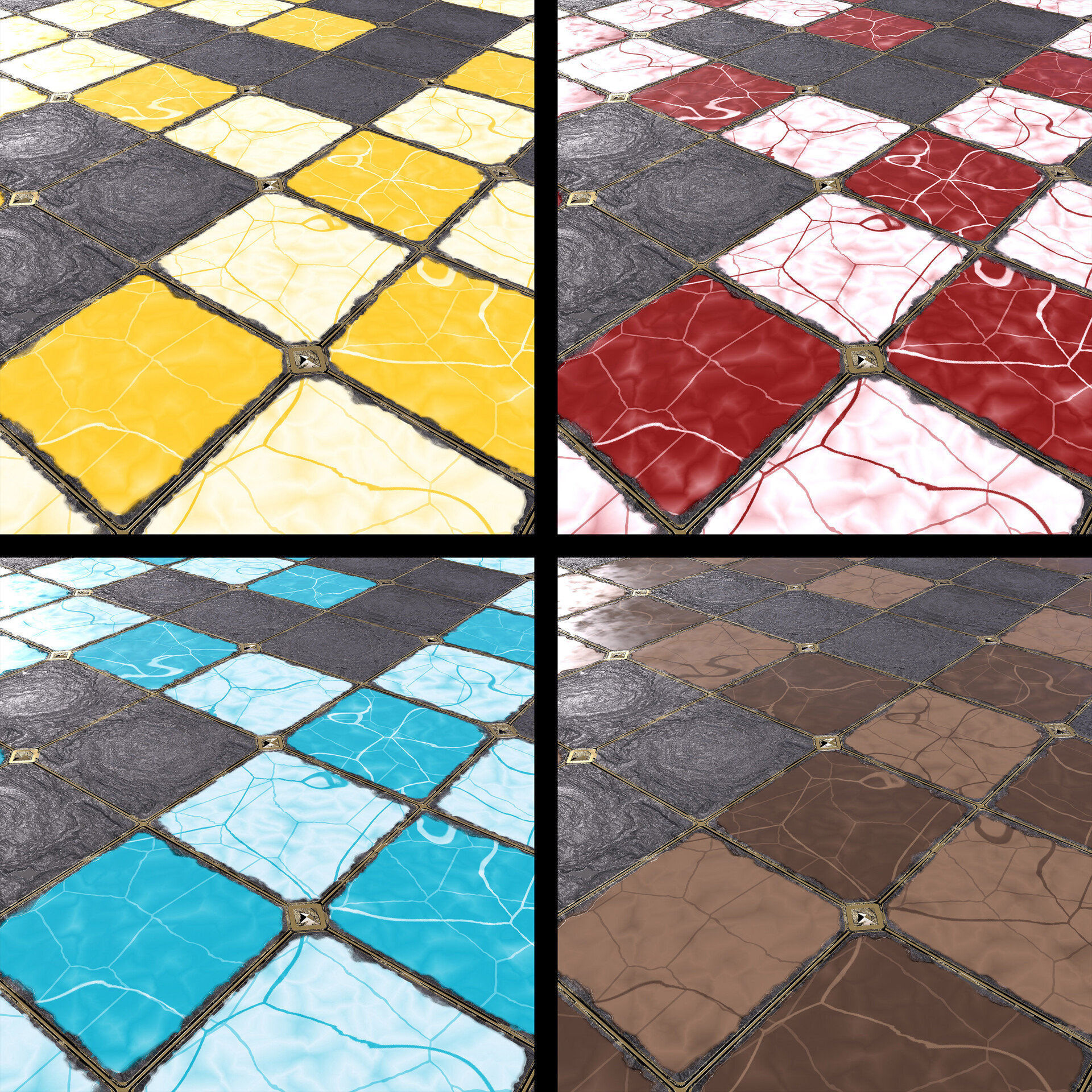 Rokviz Studio - 10 PBR Marble Tile Material