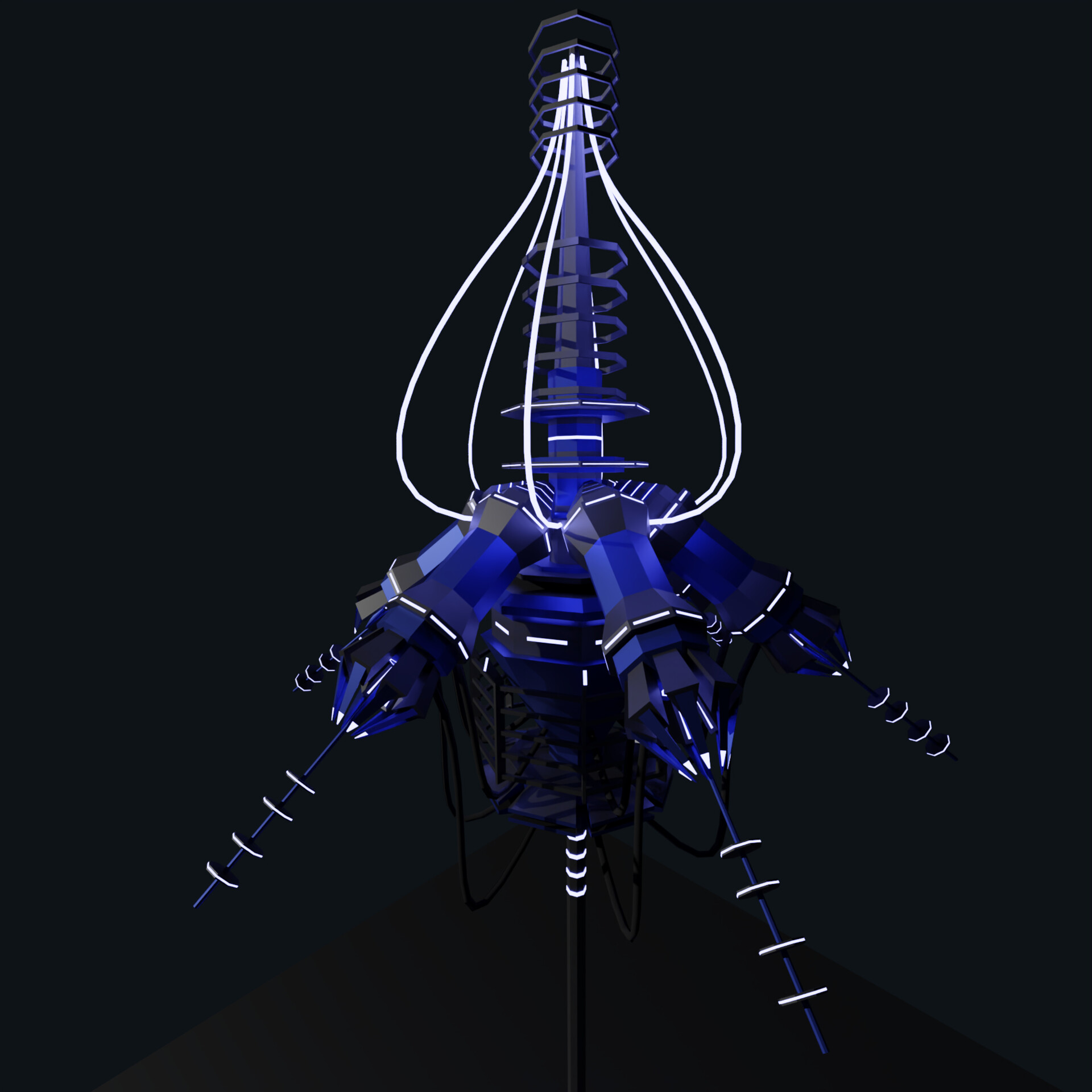 ArtStation - Learning 3D modeling: Low poly tesla pole