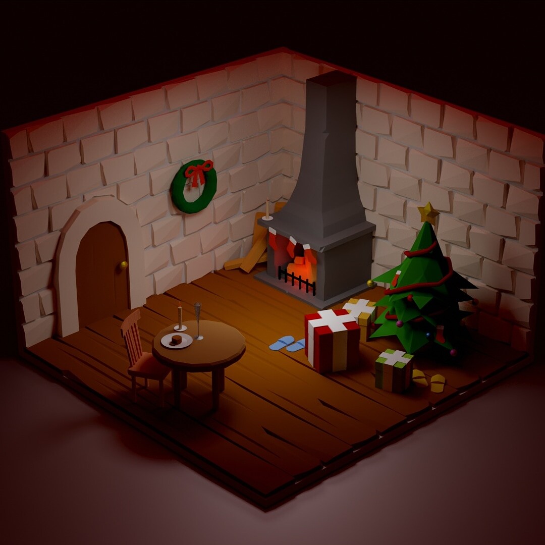 ArtStation - Low poly Christmas