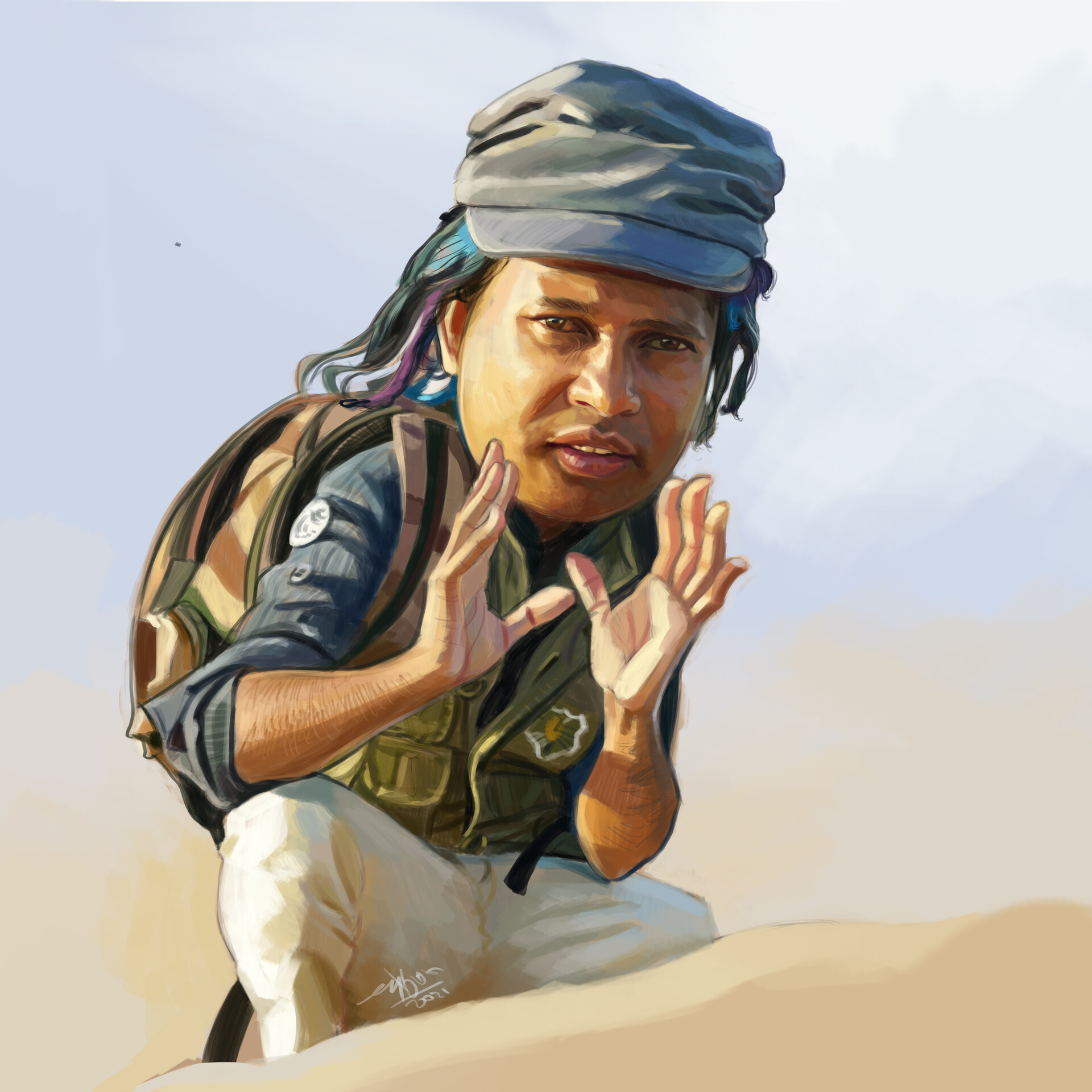 ArtStation - Digital Painting of a Journalist