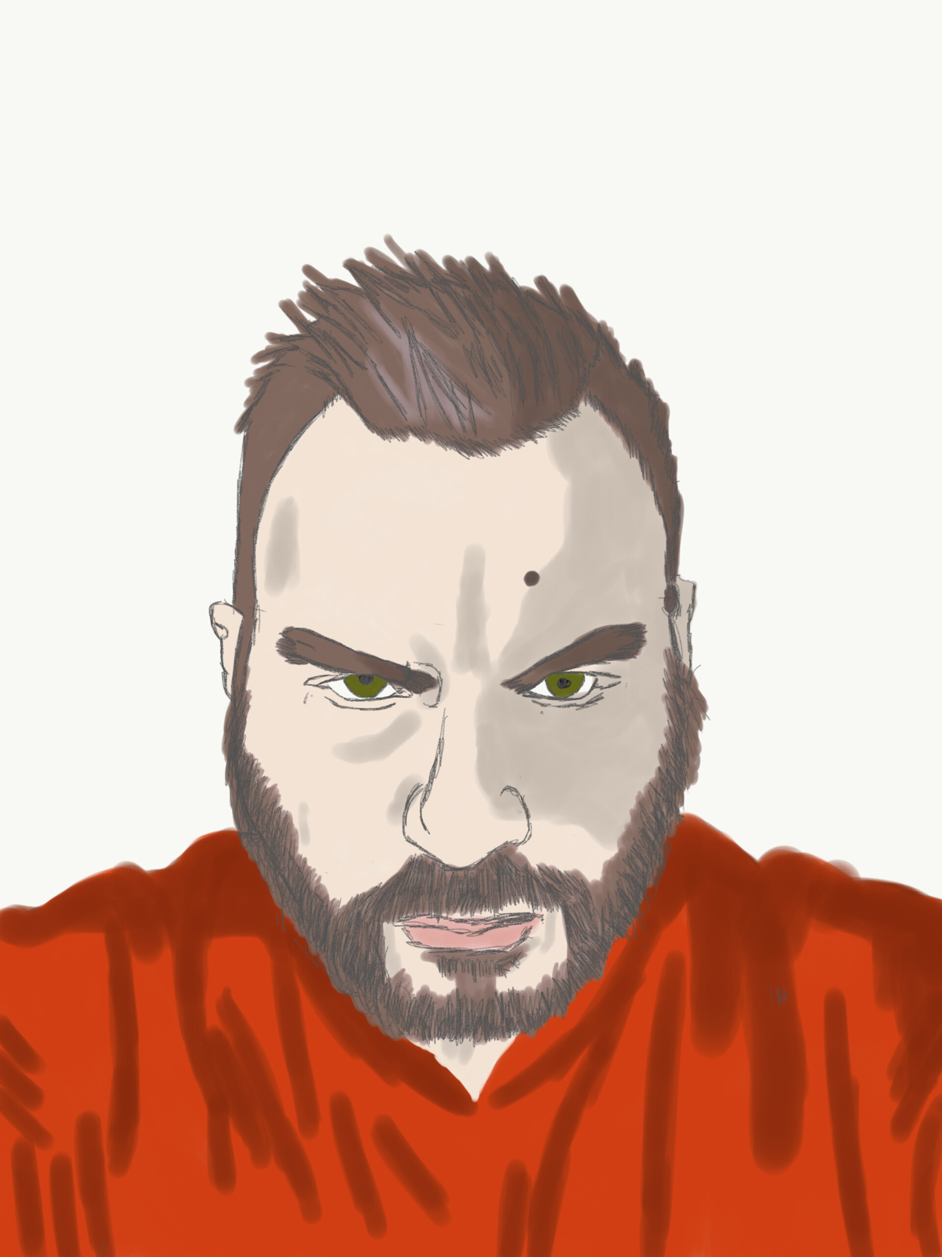 ArtStation - Self portrait of anger