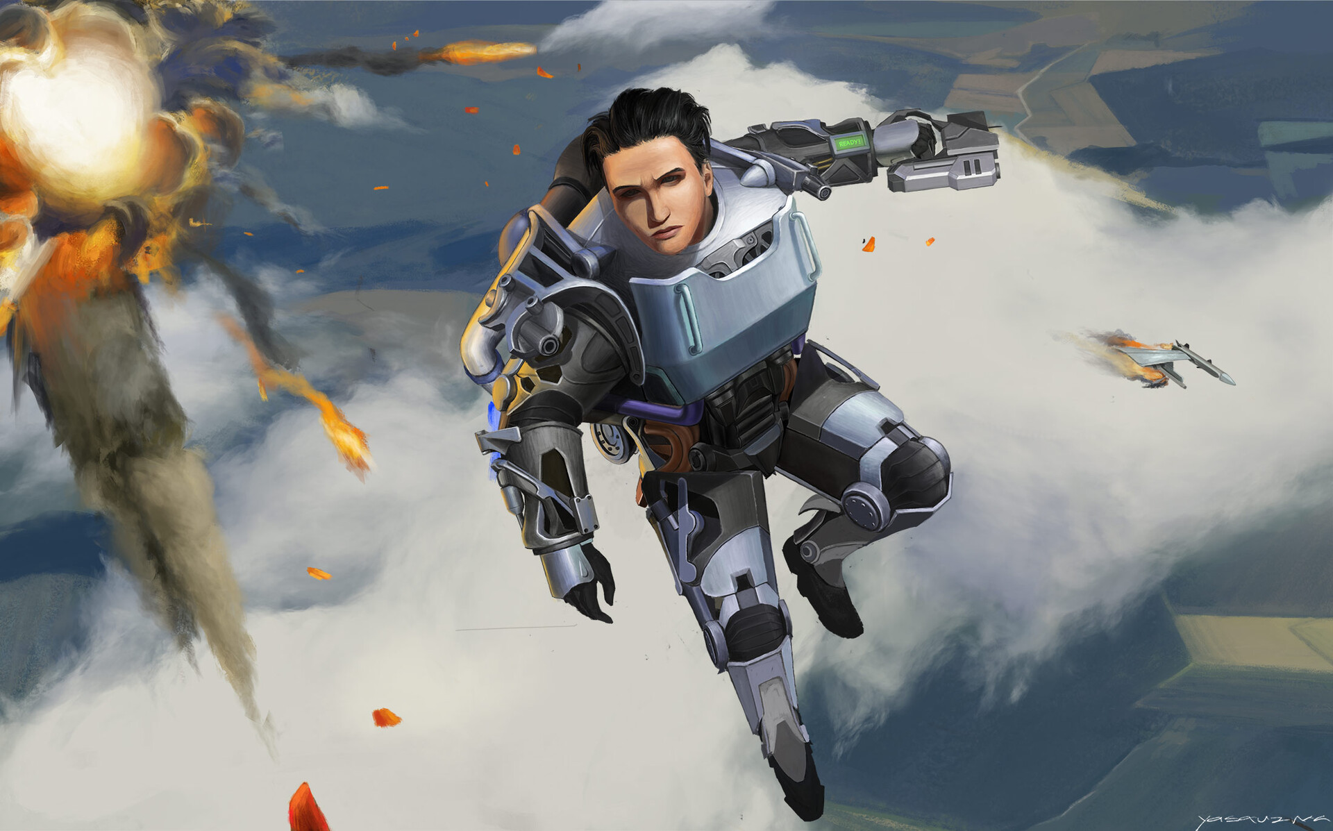 ArtStation - Sky battle 2