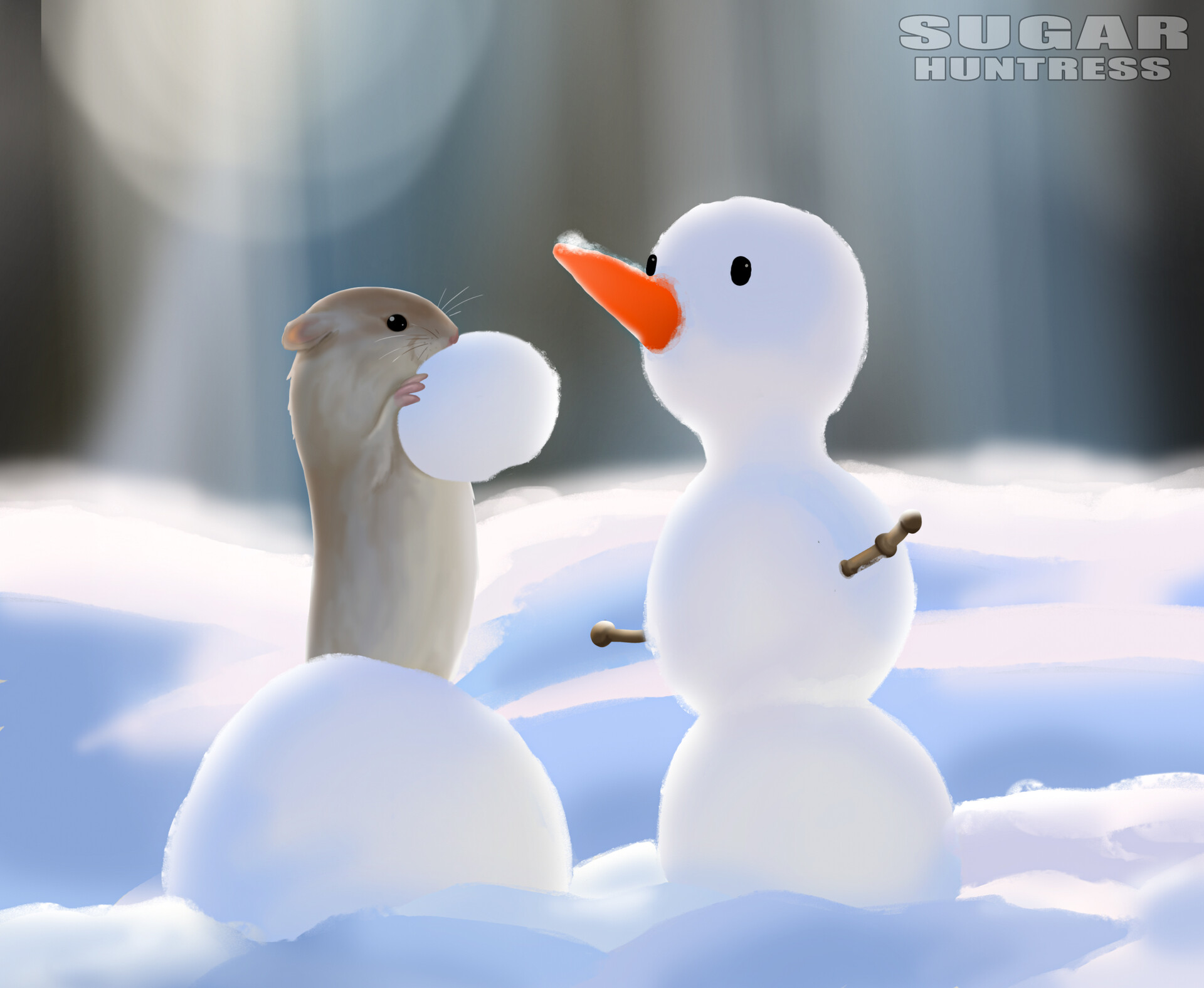 ArtStation - Mouse and Snowman