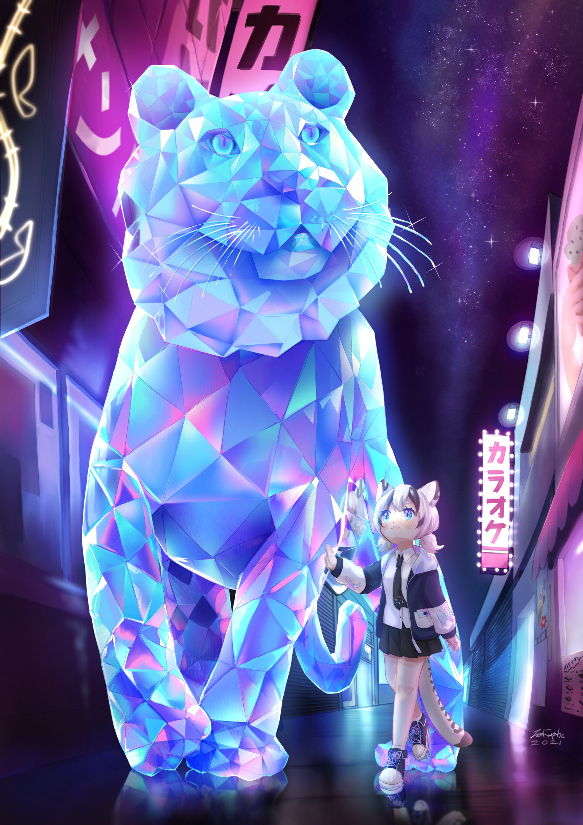 ArtStation - tiger crystal with my oc 'Nyx'