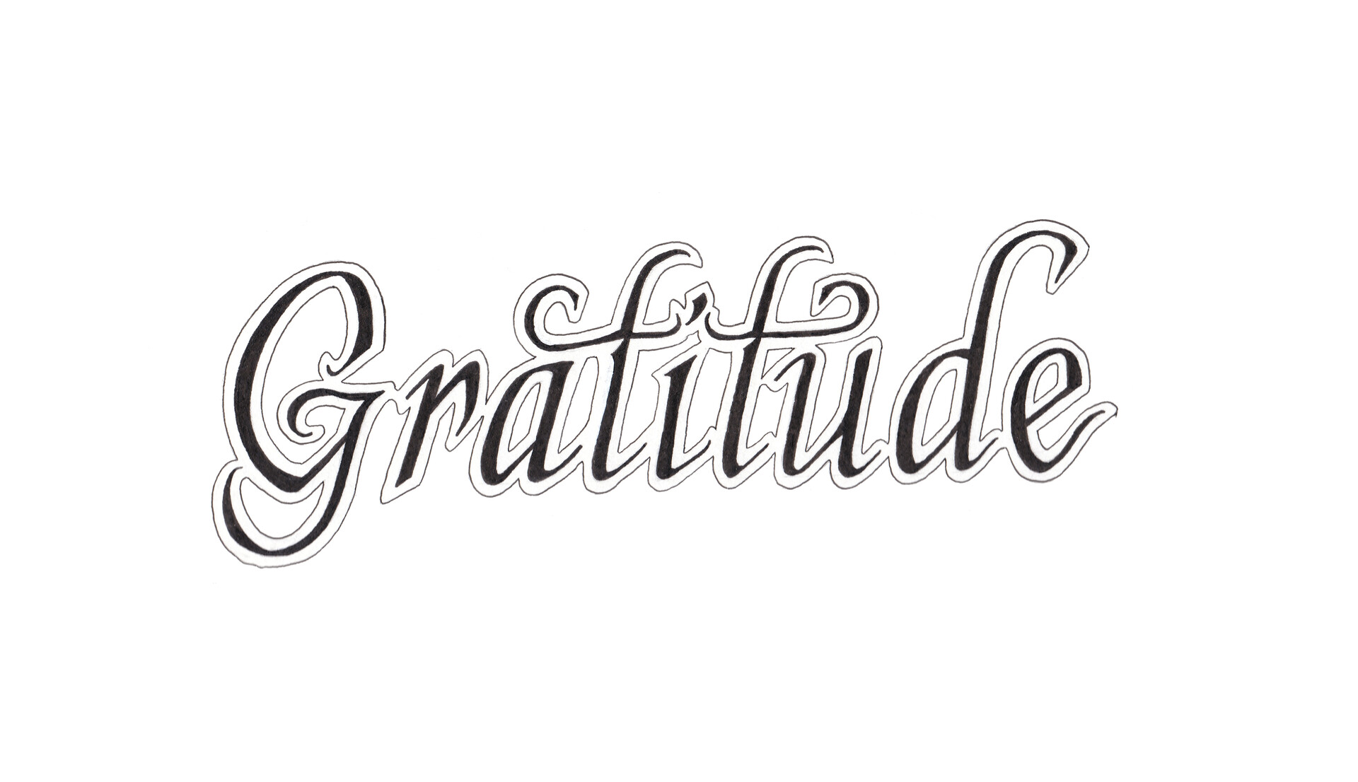 ArtStation - Gratitude Calligraphy Lettering