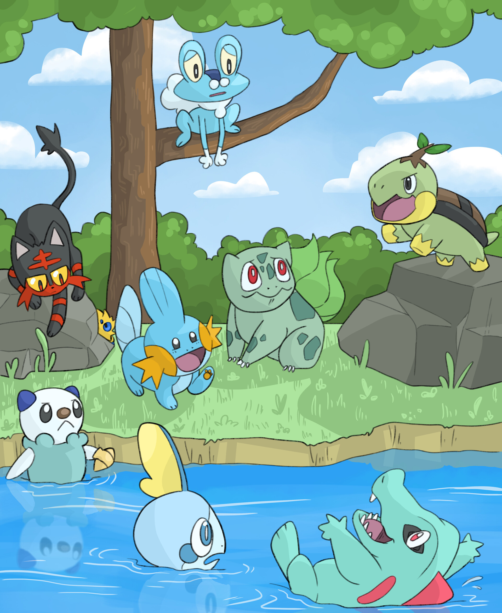 ArtStation - Pokemon Starters - Commission