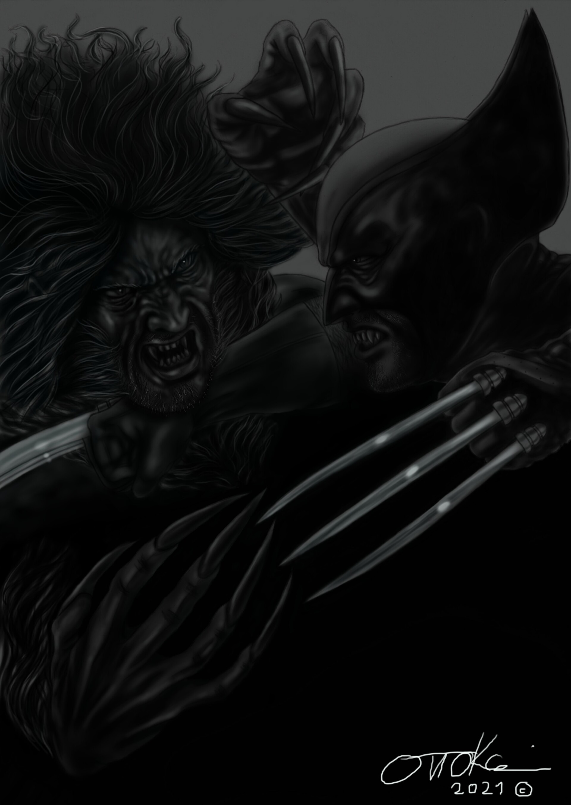 ArtStation - Wolverine vs Sabretooth