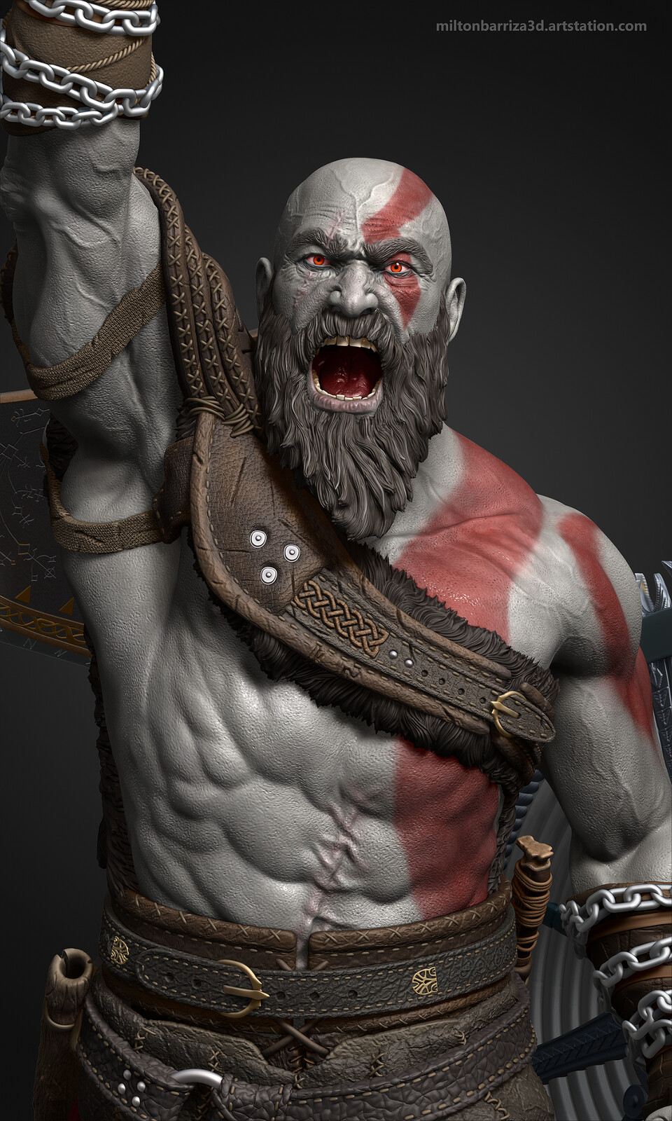 Milton R Barriza - KRATOS - God of War - Ragnarok - Curso: 3D para ...