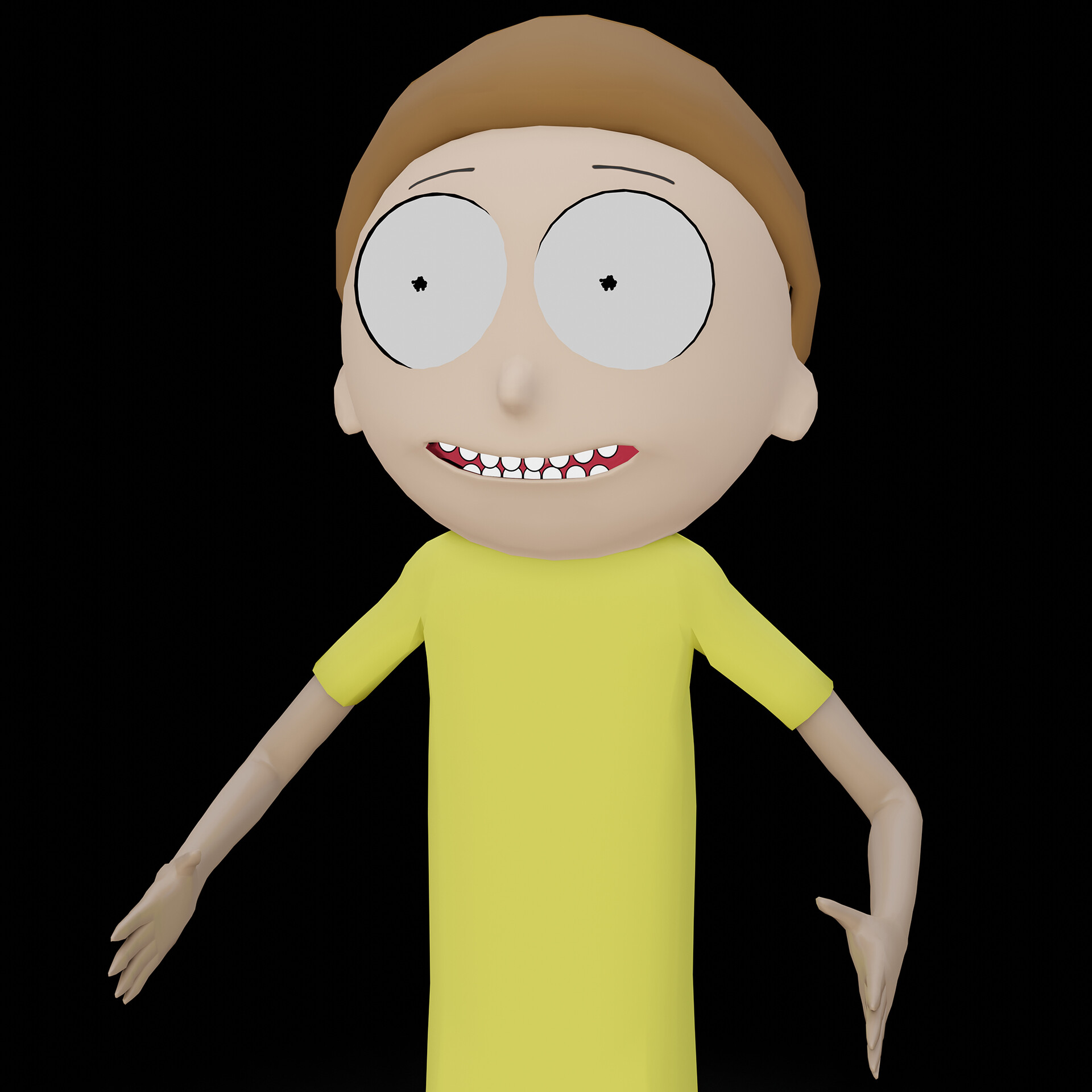 ArtStation - Morty Rigged Low Poly PBR 3D Model