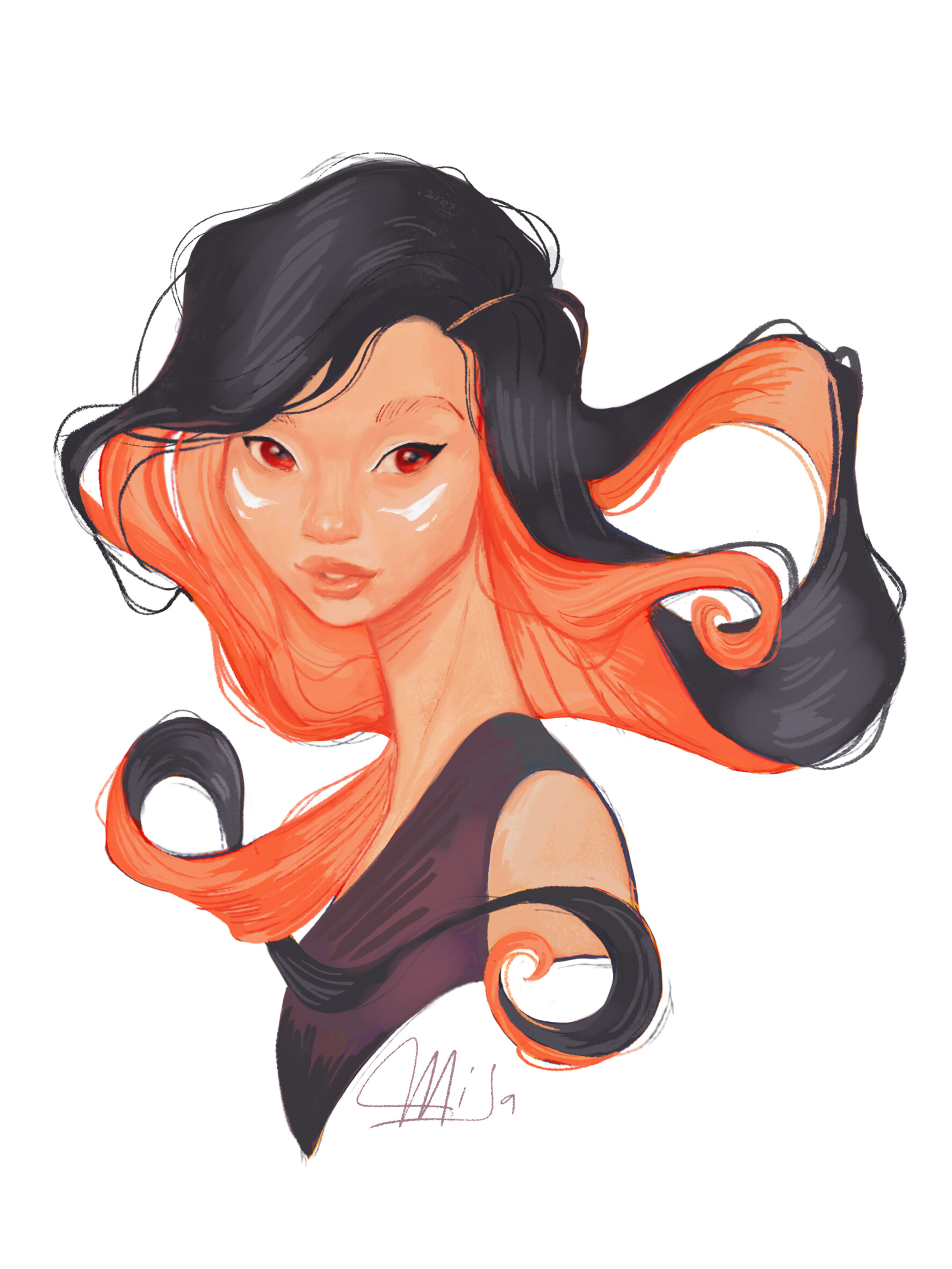 how to draw a face loish